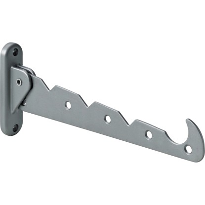 Hettich Patère aluminium plastique Argent longueur 290 mm
