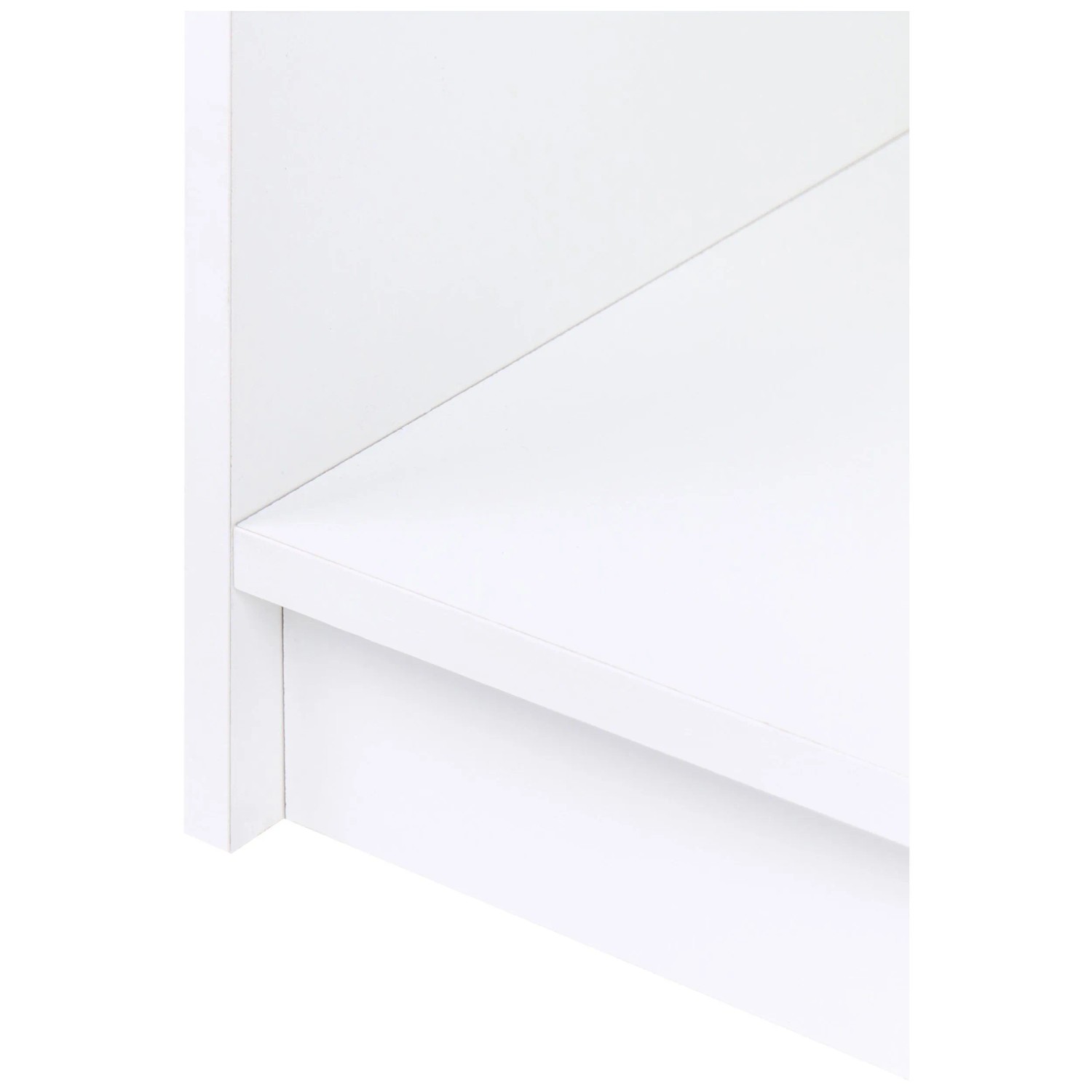 Beliani Bücherregal Zehna Faserplatte Weiss 3 Ebenen 117 x 40 x 40 cm