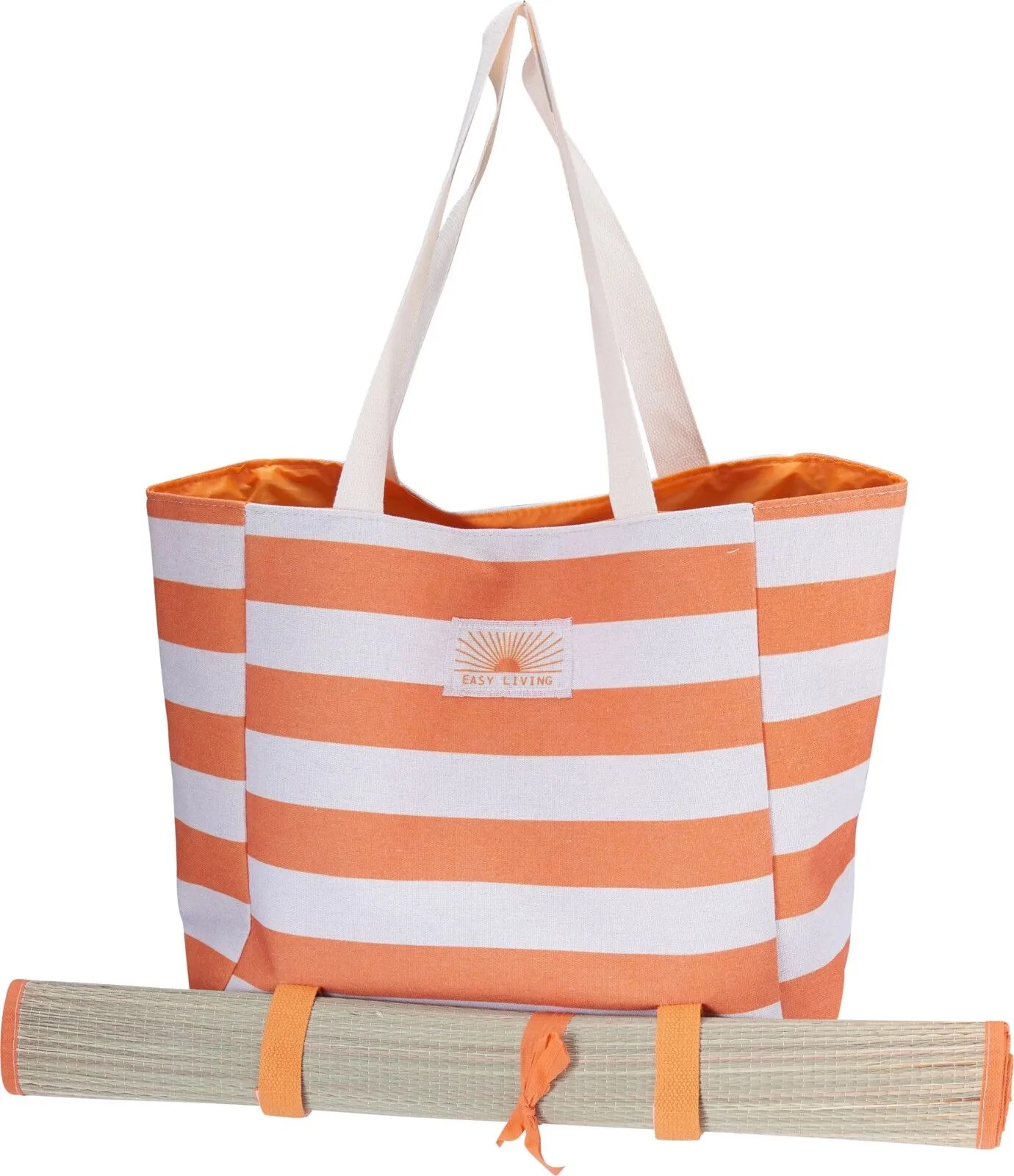 Sac de plage avec tapis de plage rayé assorti / 1 pc