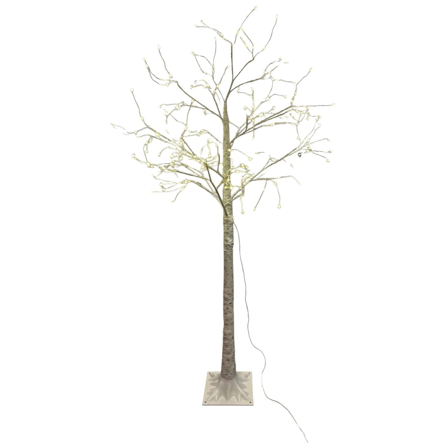 Albero a LED metallo Bianco 150 cm