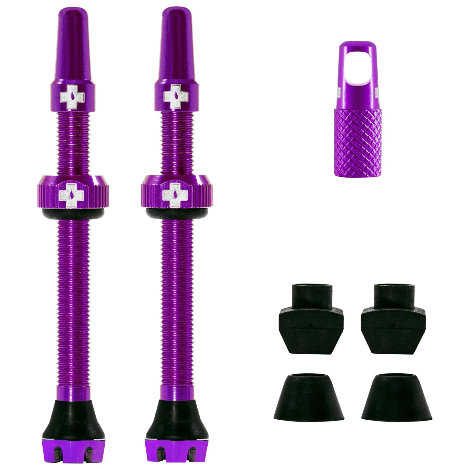 Muc-Off Ventil-Kit Tubeless Valve Kit V2 Lila 60 mm