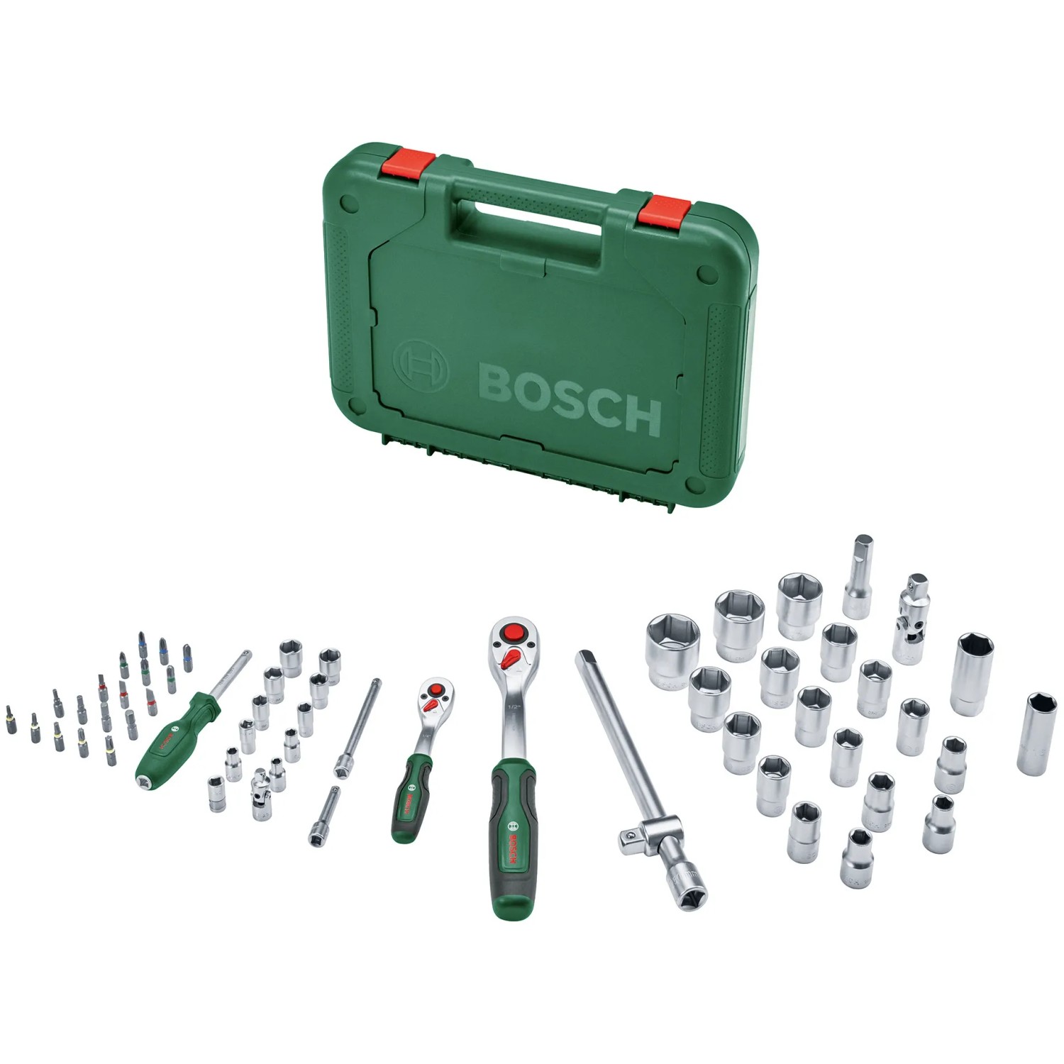 Bosch Ratschen-Set 6 mm (1/4") und 13 mm (1/2") 57-tlg.