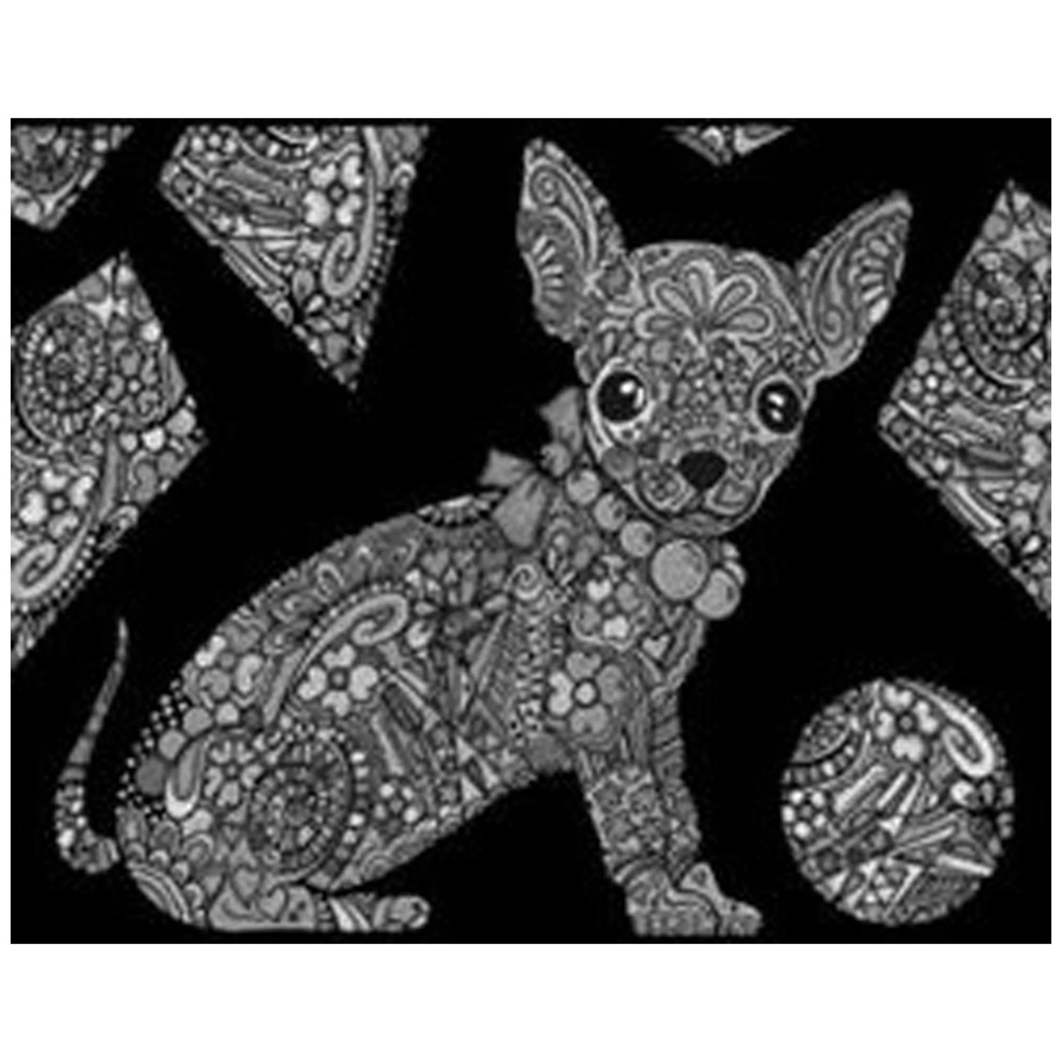 Tataruga Coloriage velours Chihuahua format A4