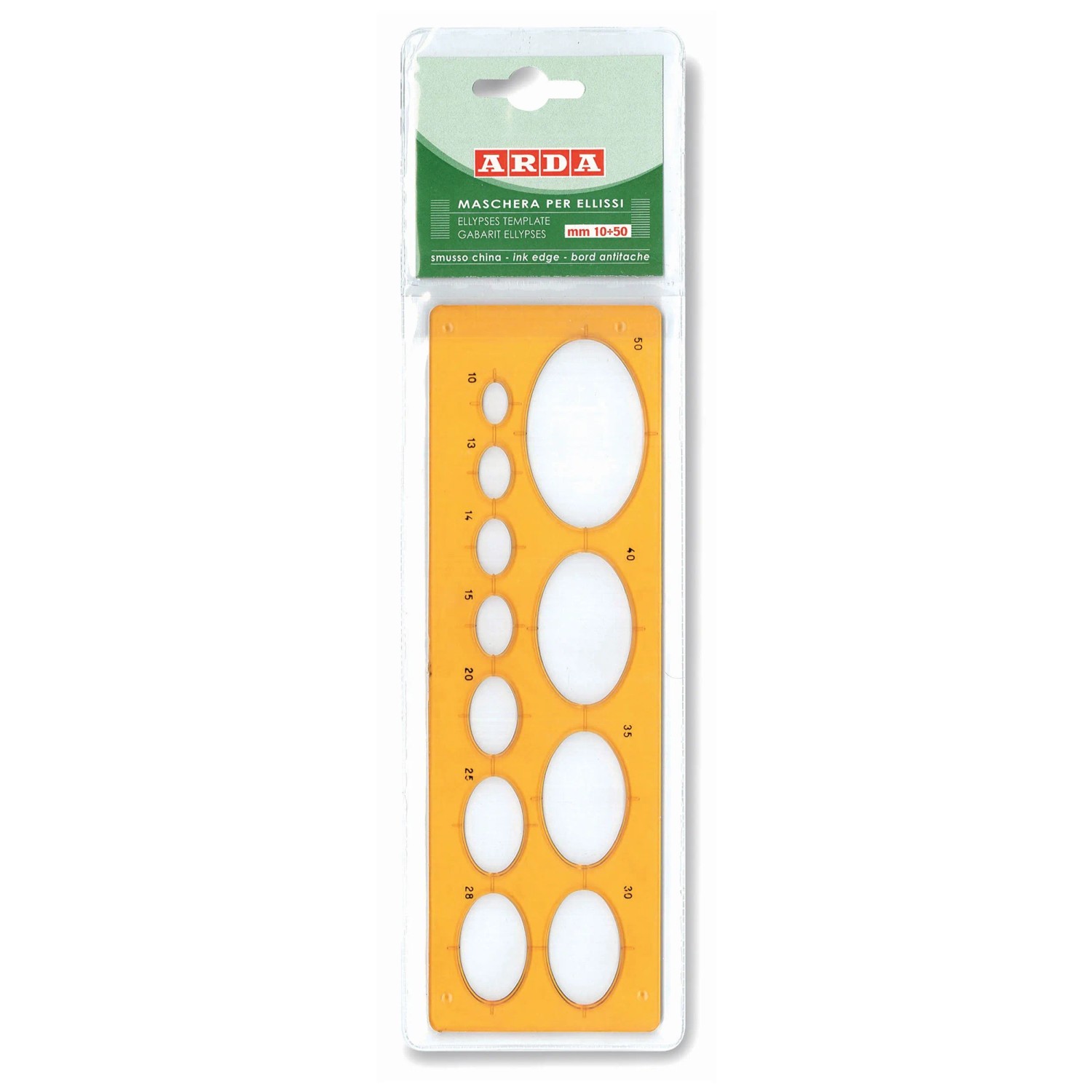 Schablone Kunststoff Gelb-transparent Ovale 10 - 50 mm kaufen bei OBI