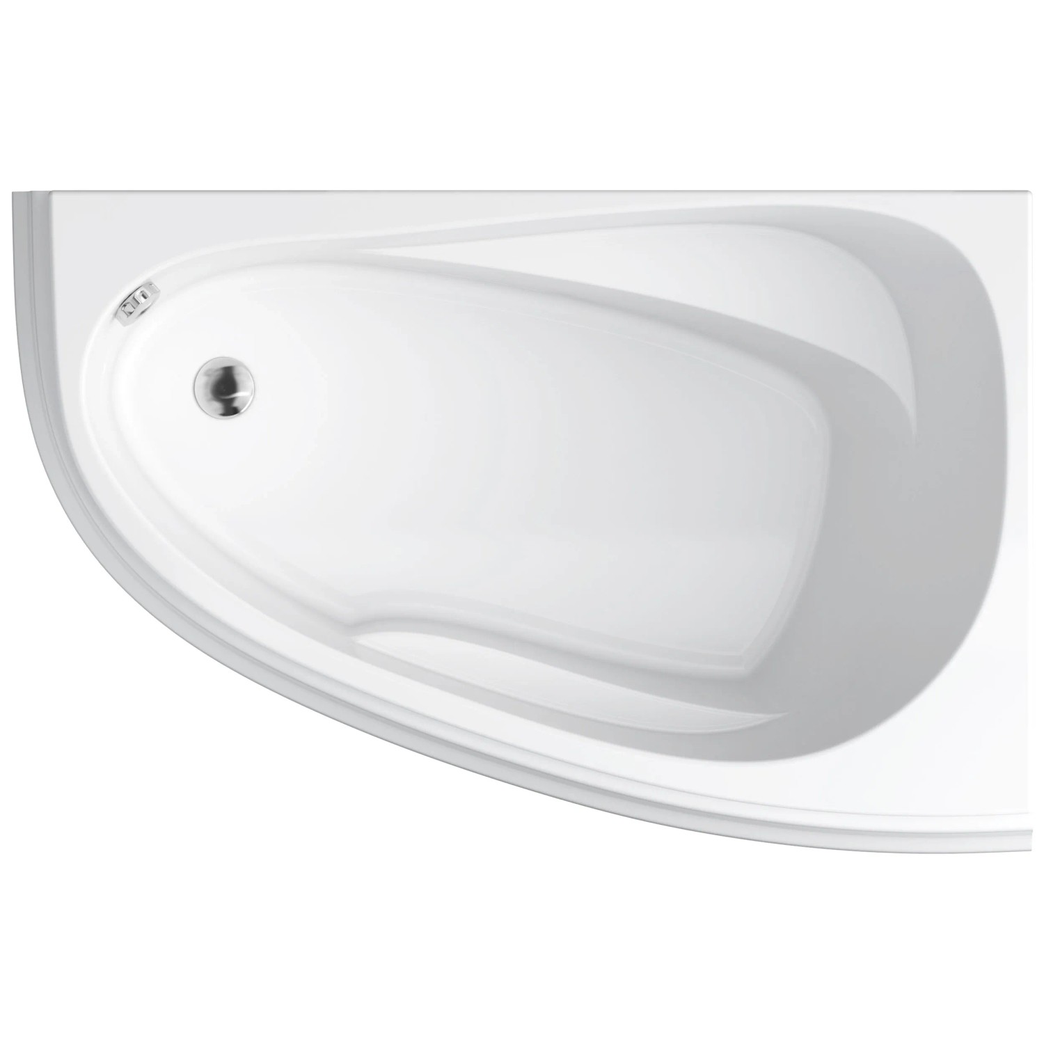 Cersanit Badewanne Joanna Acryl Weiss asymmetrisch links 150 x 95 cm ...
