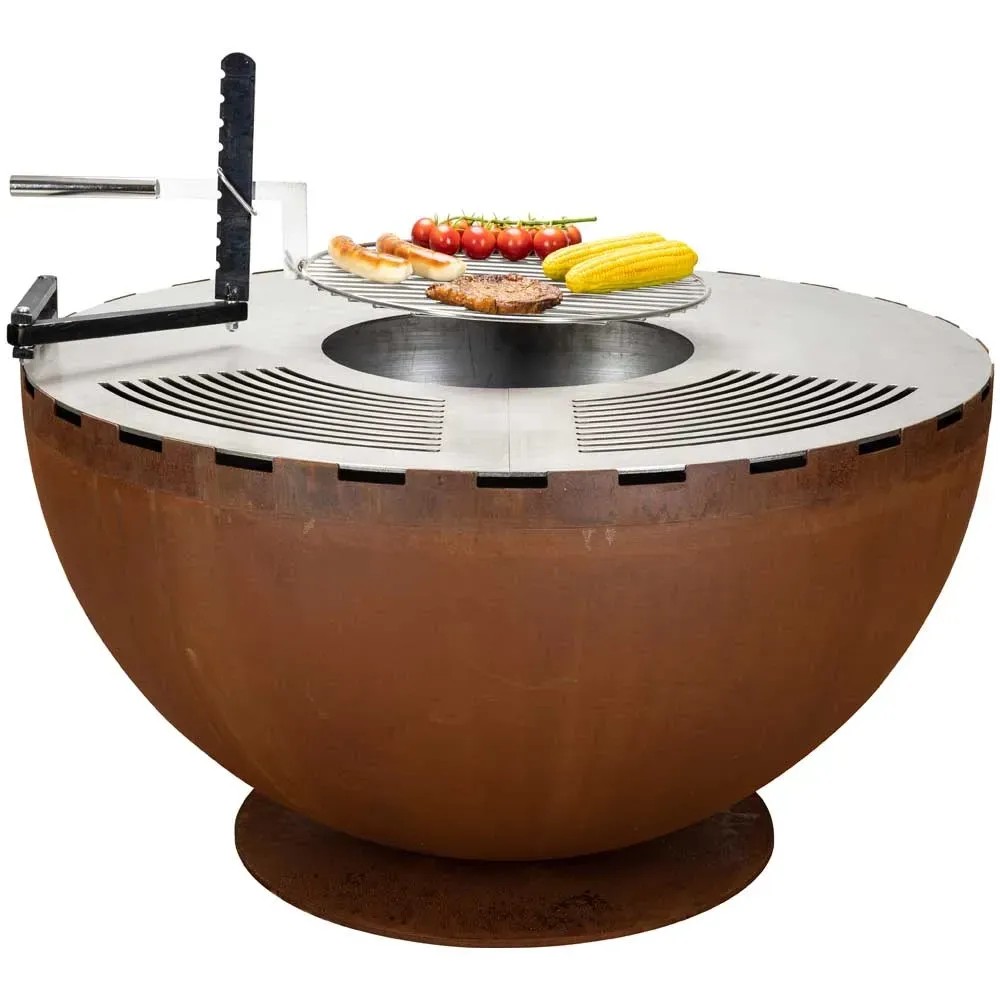 Nouvel Feuerschalen-Grill Firebowl 100 Kesselblech gerostet Ø 100 cm ...