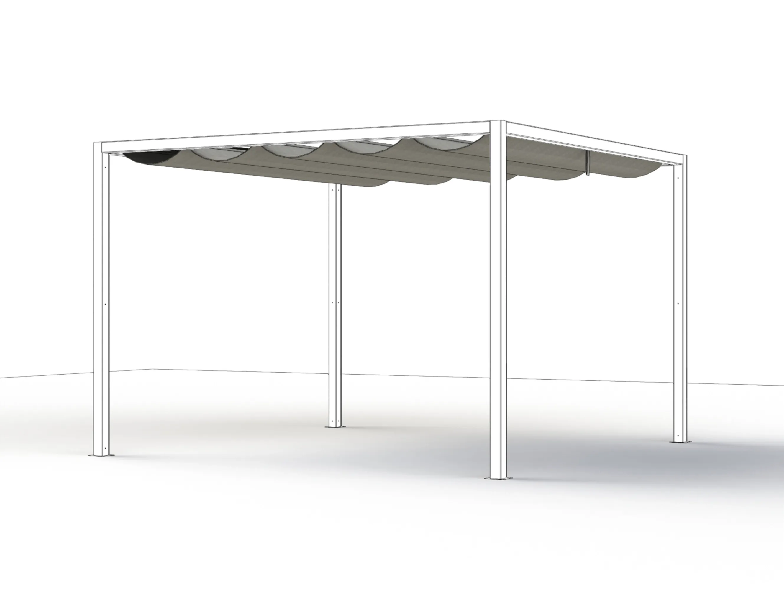 Siena Garden Pergola Faltdach Anthrazit 300 x 300 cm kaufen bei OBI