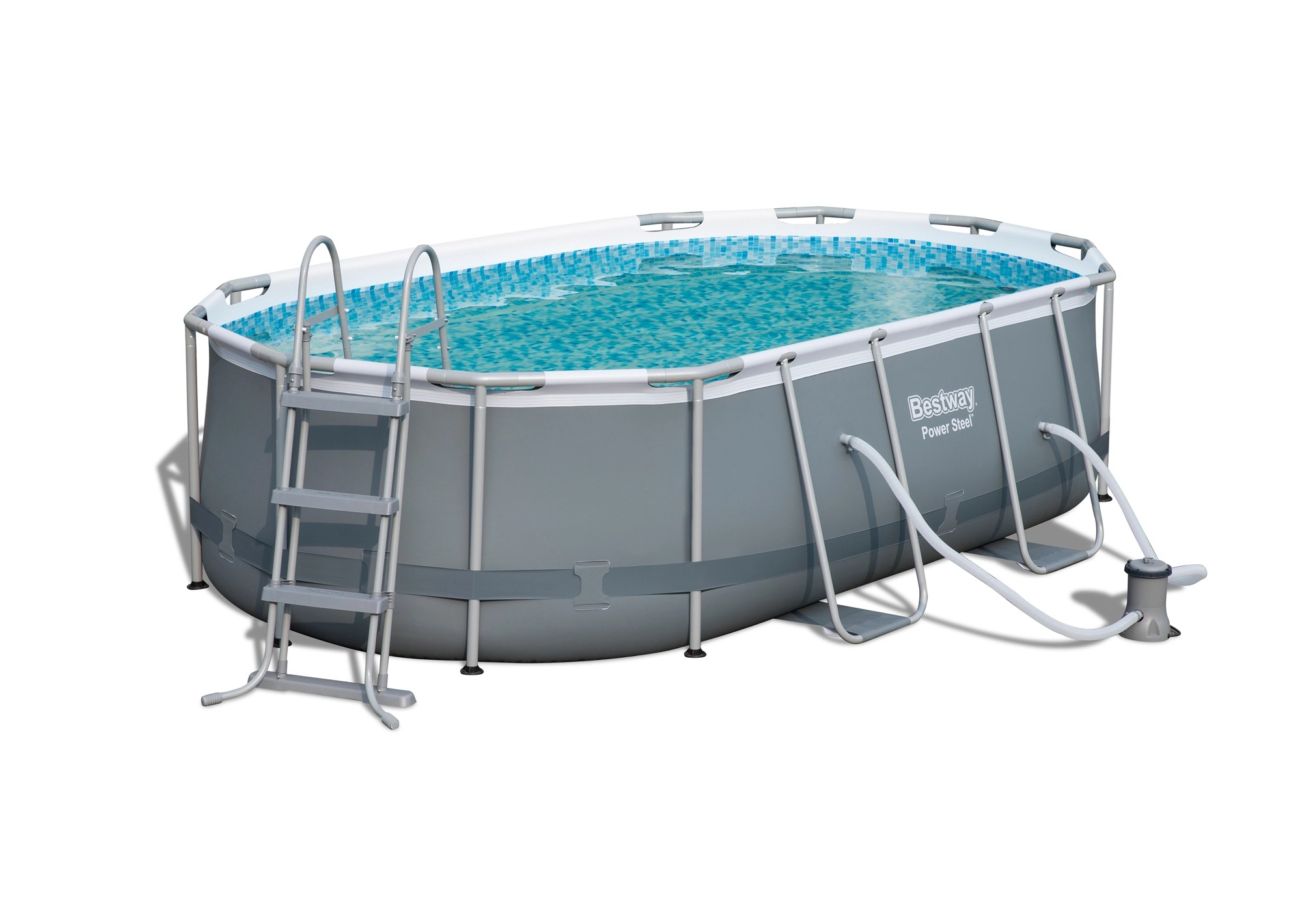 Bestway Oval Frame Pool 427 x 250 x 100 cm kaufen bei OBI