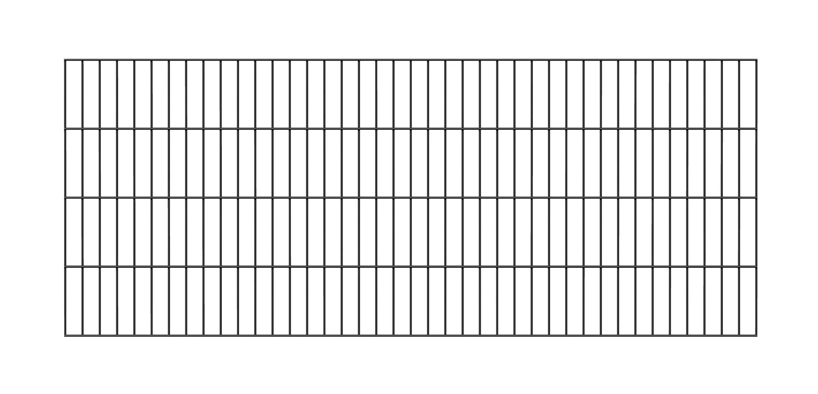 GAH-Alberts Doppelstab-Gittermatte verzinkt Anthrazit 800 x 2'000 mm