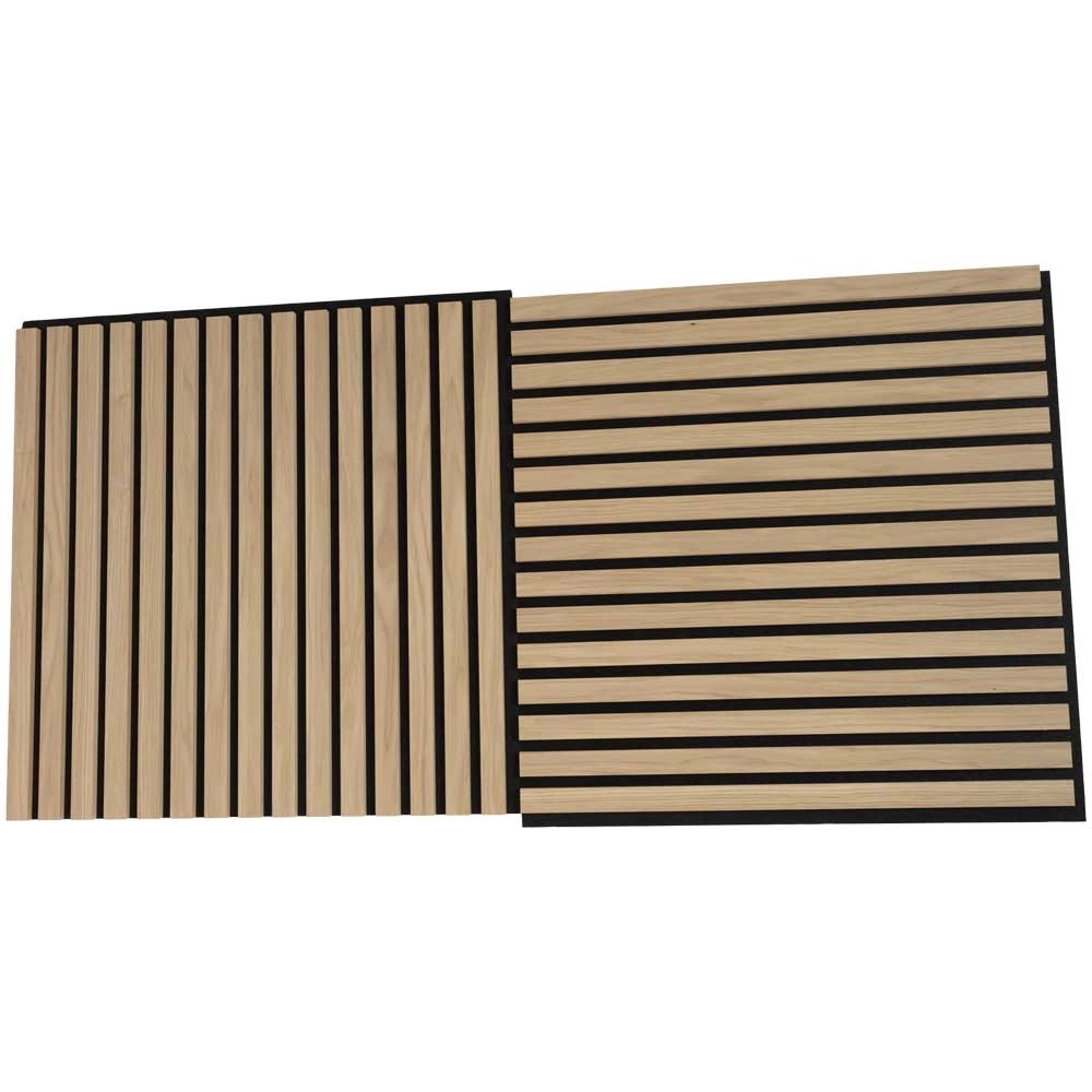 Denpanels Akustikpaneel Eiche Natur MDF Braun 60 x 60 cm / 2 Stk ...