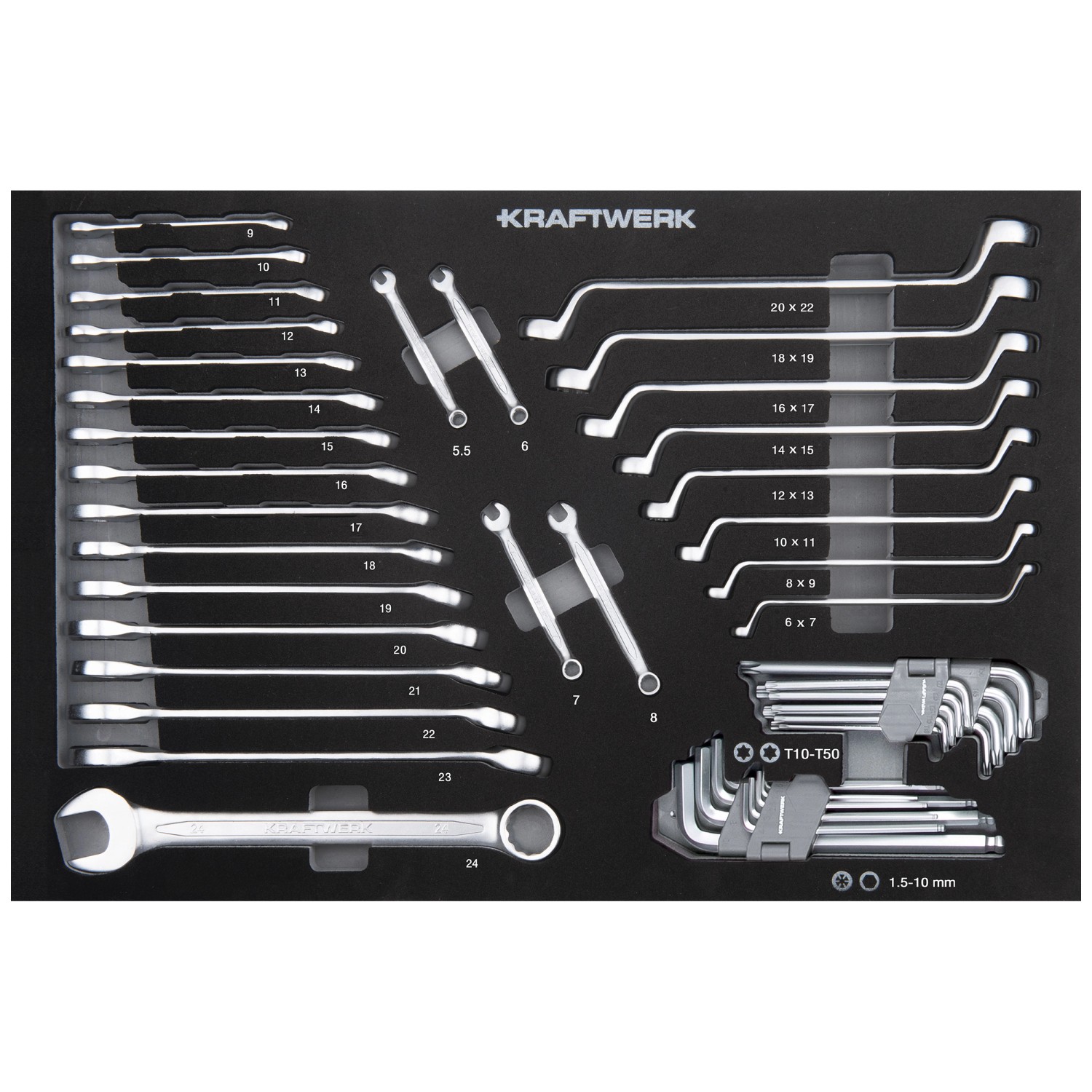 Kraftwerk Insert d'outils Basic Line 46 pcs