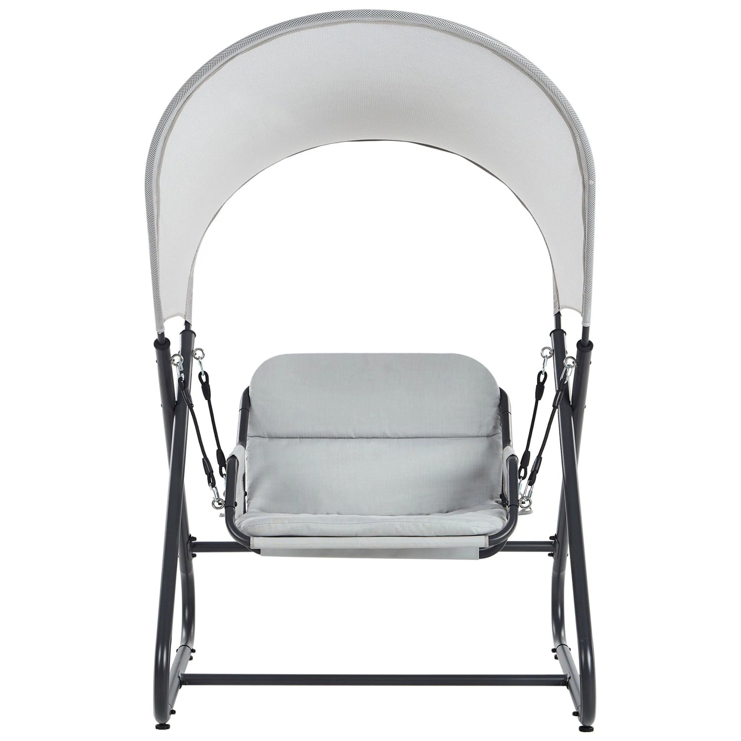 Beliani Dondolo a dondolo Solagna in acciaio grigio chiaro 182 x 114 x ...
