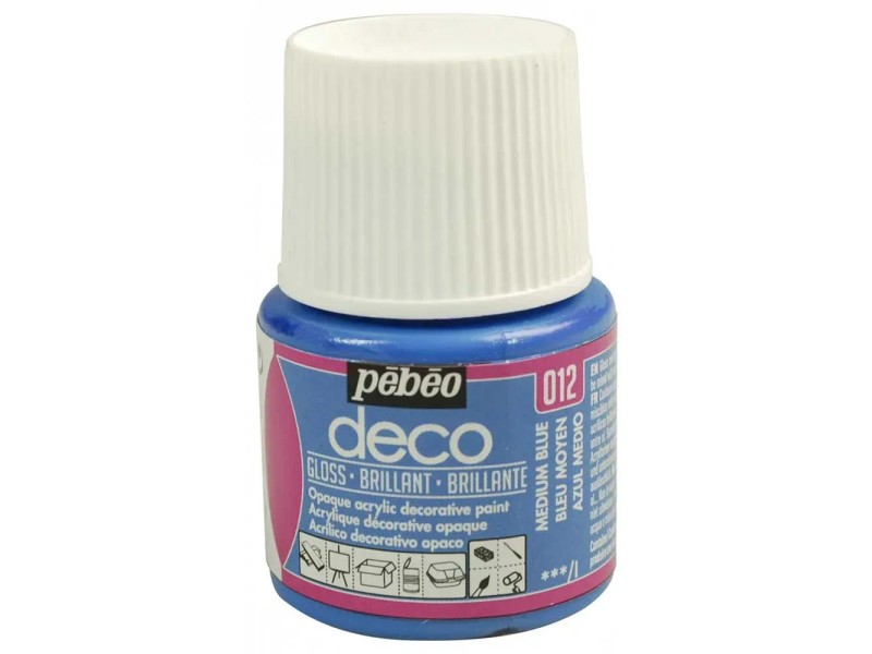 Pébéo Decofarbe leuchtend Mittelblau 45 ml