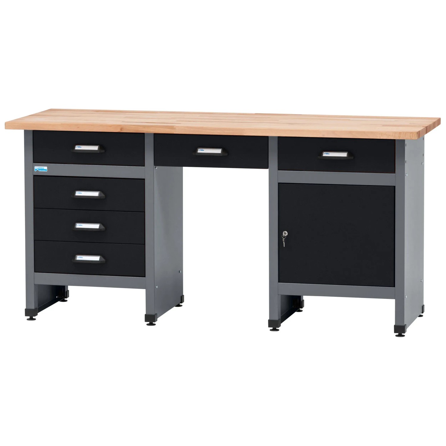 Küpper Werkbank Modell 12570 Schwarz-Hellgrau (HxBxT) 84 x 170 x 60 cm