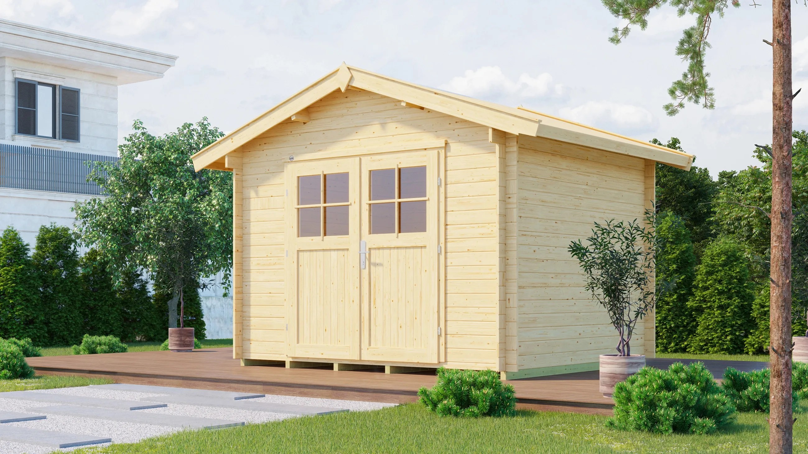 Casetta da giardino Weka Premium 28 naturale misura 4