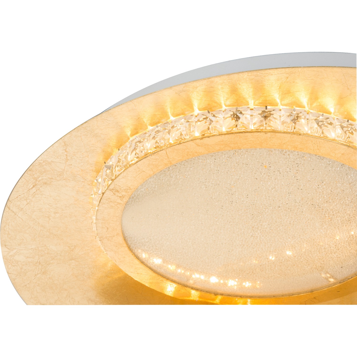 Globo LED-Deckenleuchte Tilo Metall Blattgold EEK A+ Ø 45 cm / Höhe 14 ...