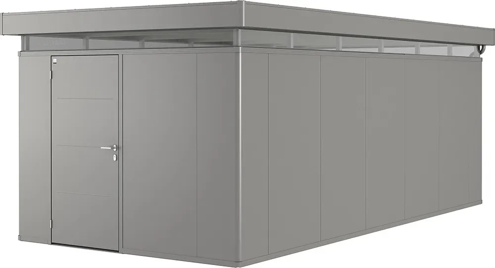 Biohort Nebengebäude Casanova Quarzgrau-Metallic Tür links 3 x 6 m ...