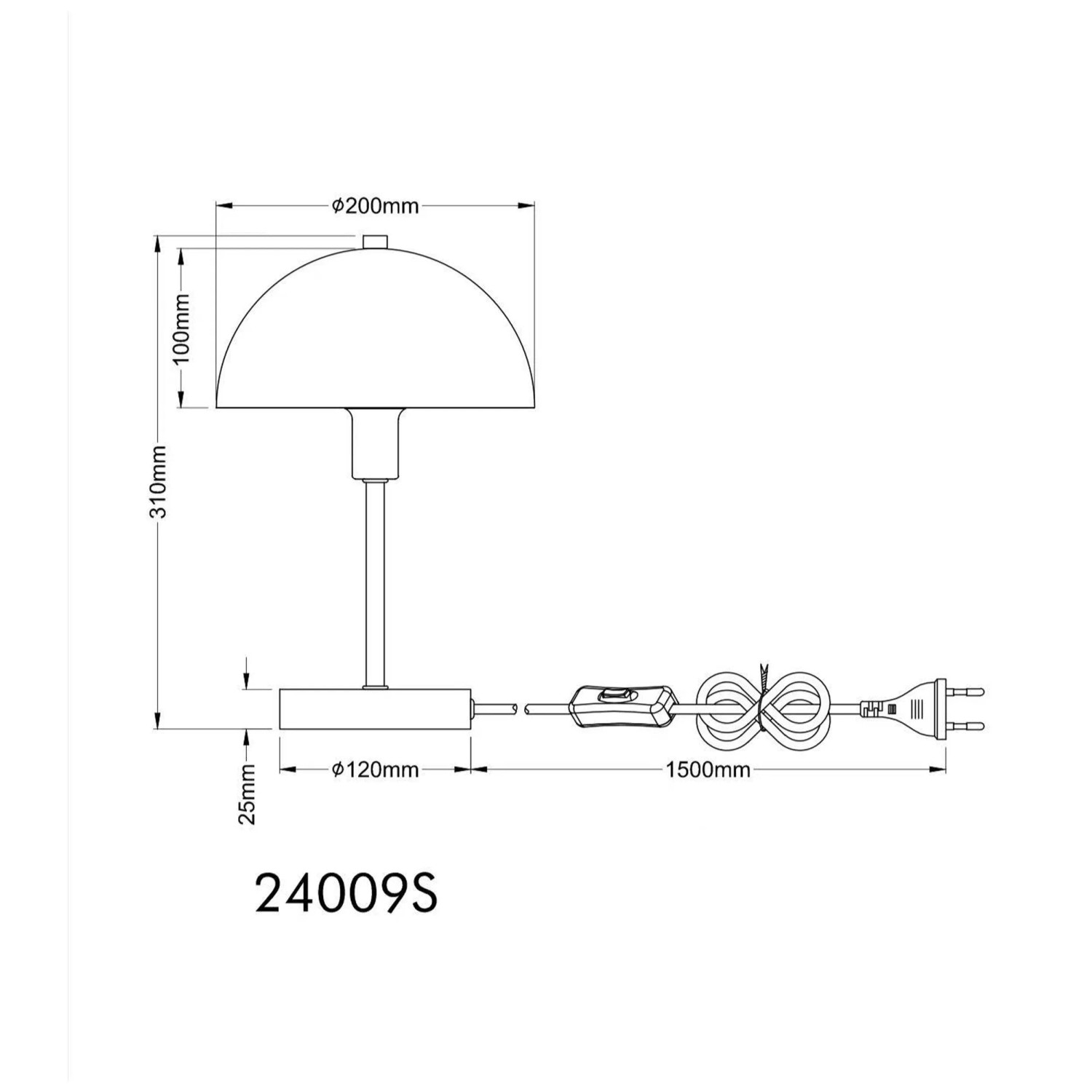 Globo Lampe de table Atoma I E14 métal Sable mat 31 x 20 cm
