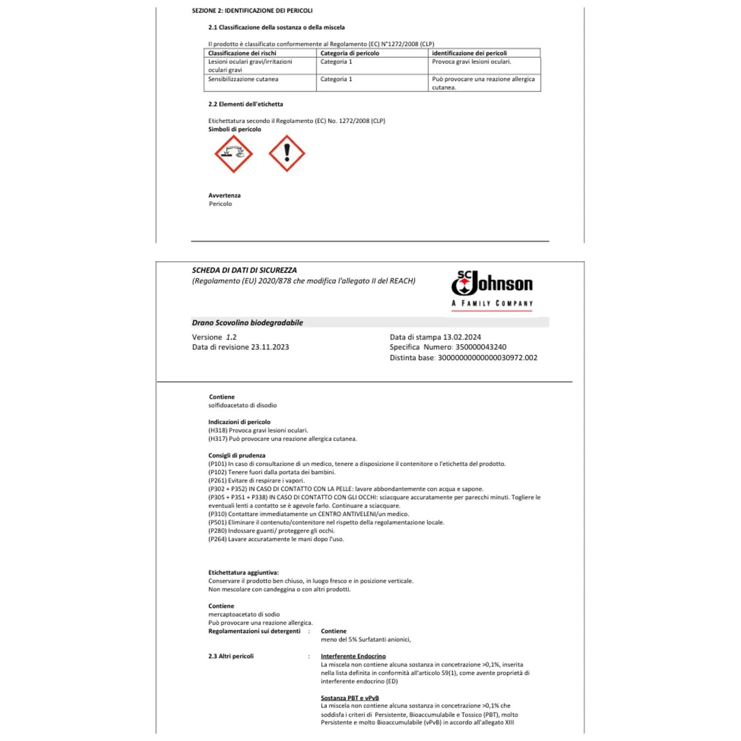 Drano detergente per scarichi 750 ml