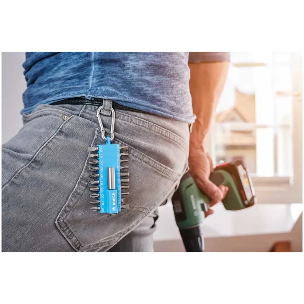 Bosch Schrauberbit-Set Hellblau 21-tlg. inkl. Karabinerhaken kaufen bei OBI