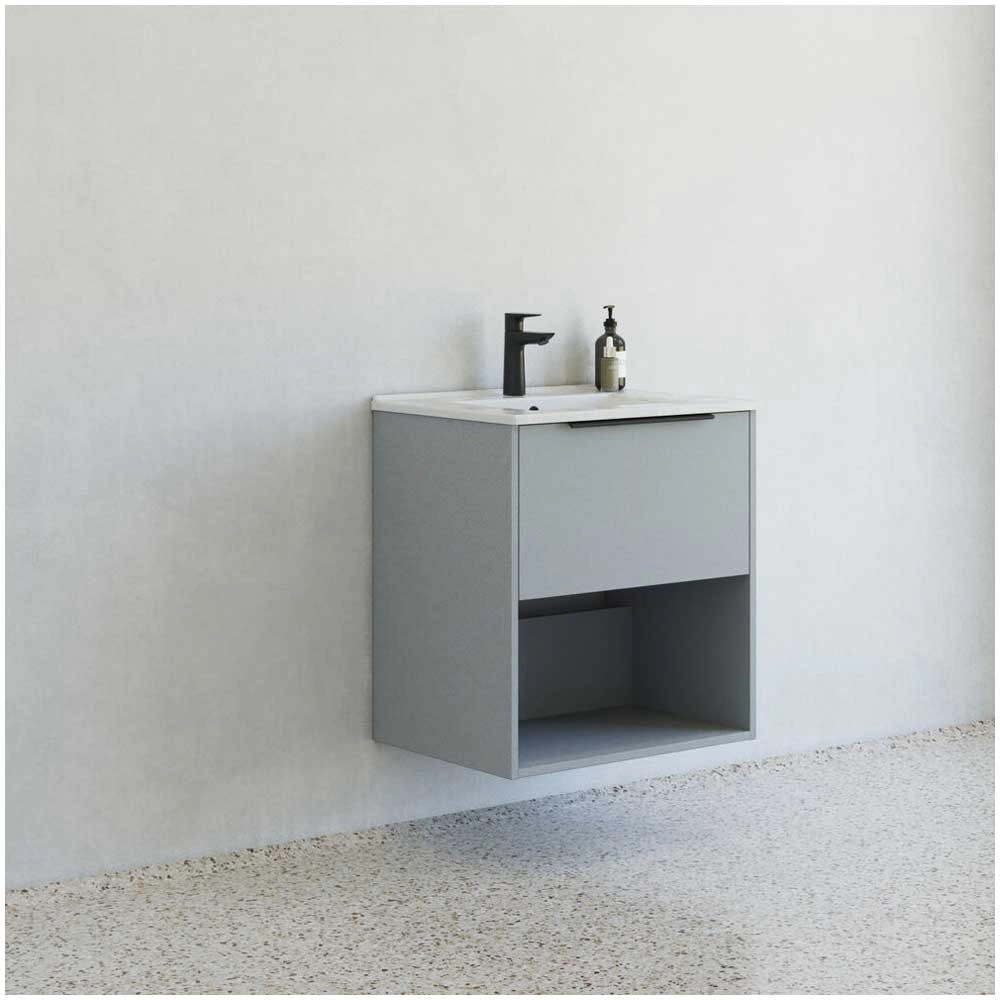 Lavabo NOW Amber 1 cassetto + 1 vano liscio Blu chiaro 61 cm acquista da OBI