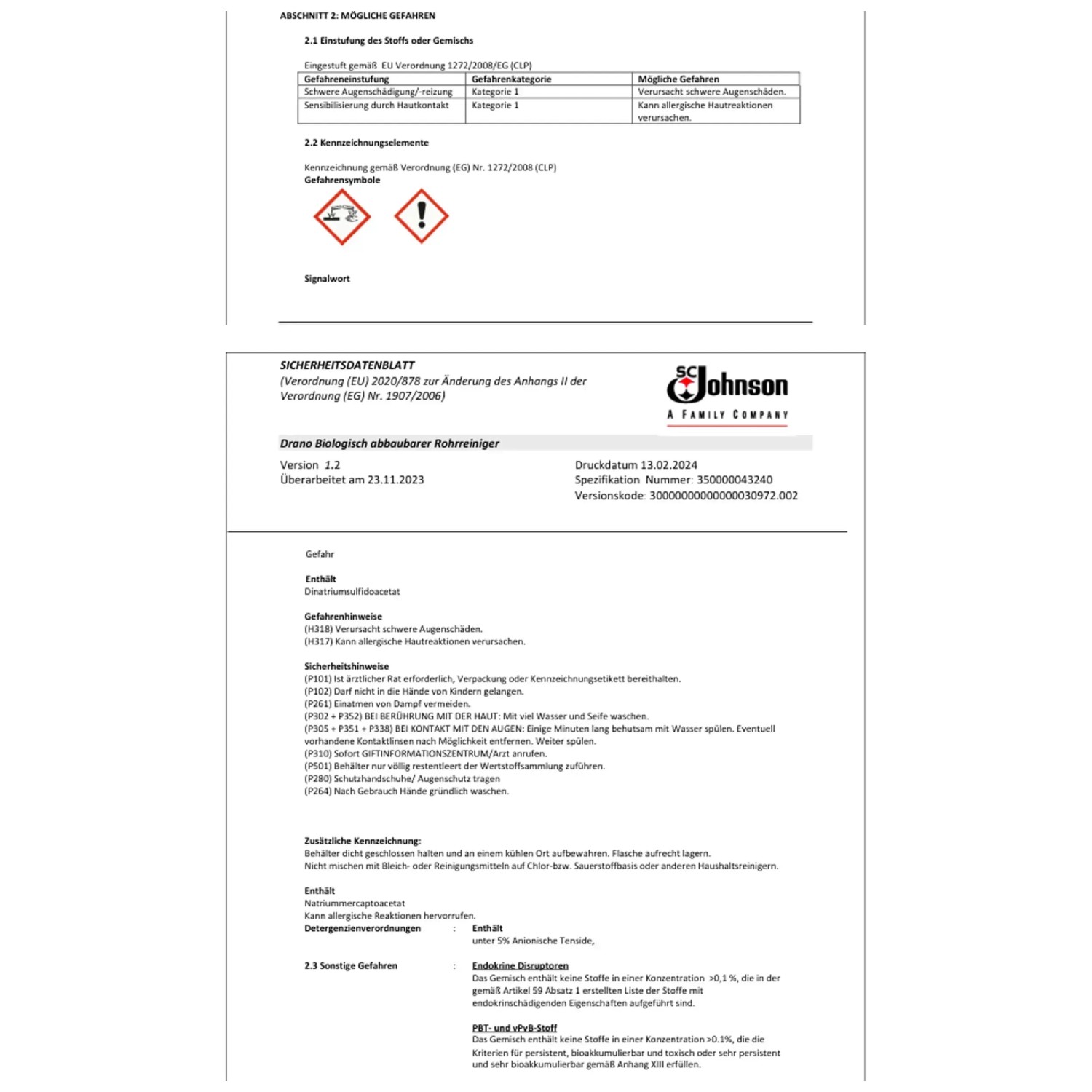 Drano detergente per scarichi 750 ml
