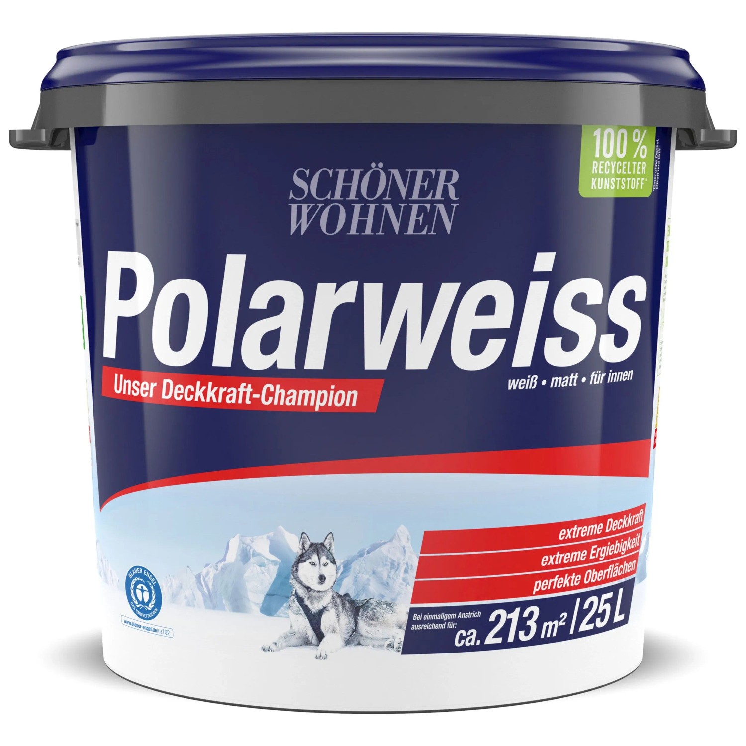 Schöner Wohnen Wandfarbe Polarweiss matt 25 l