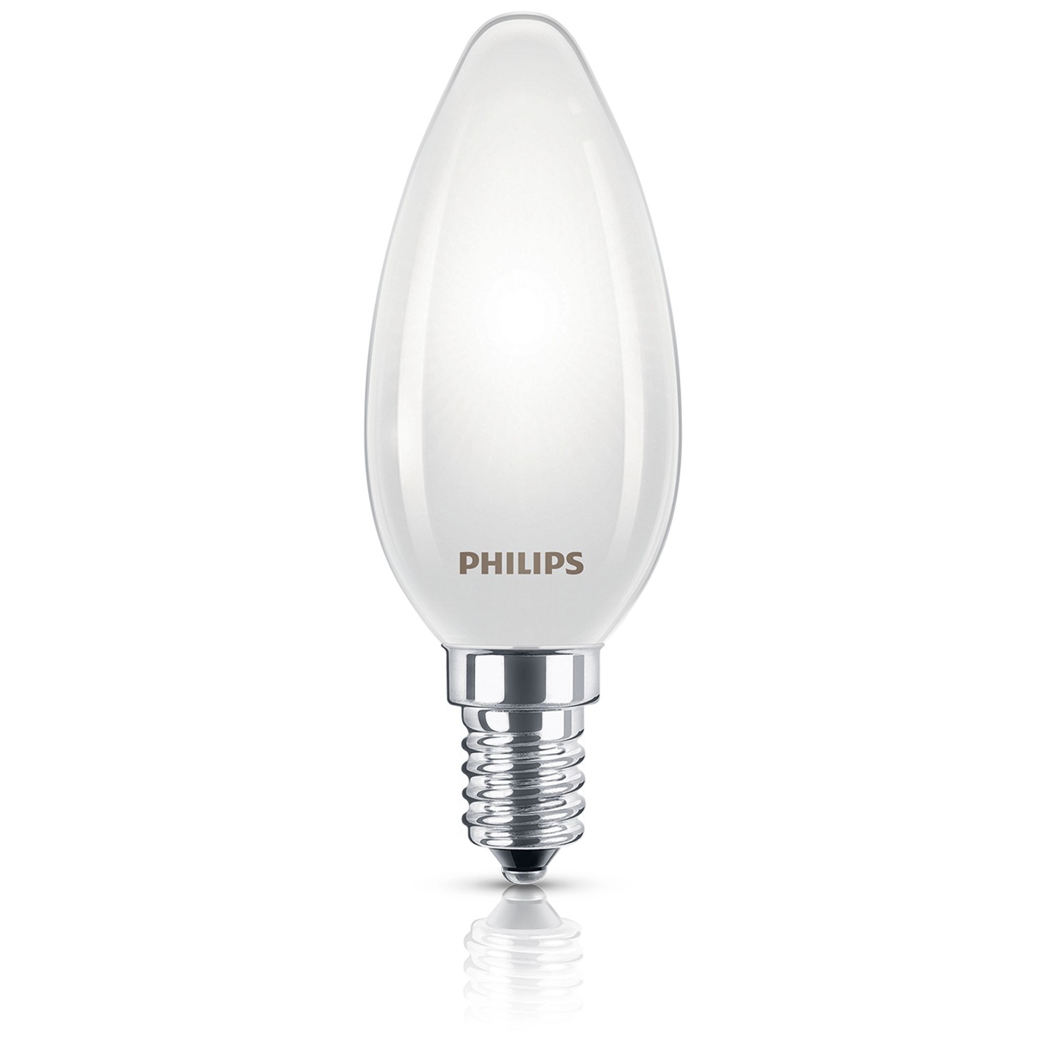 Philips Classic LED-Glühbirne Kerze ultraeffizient E14 matt 40 W / 2 ...