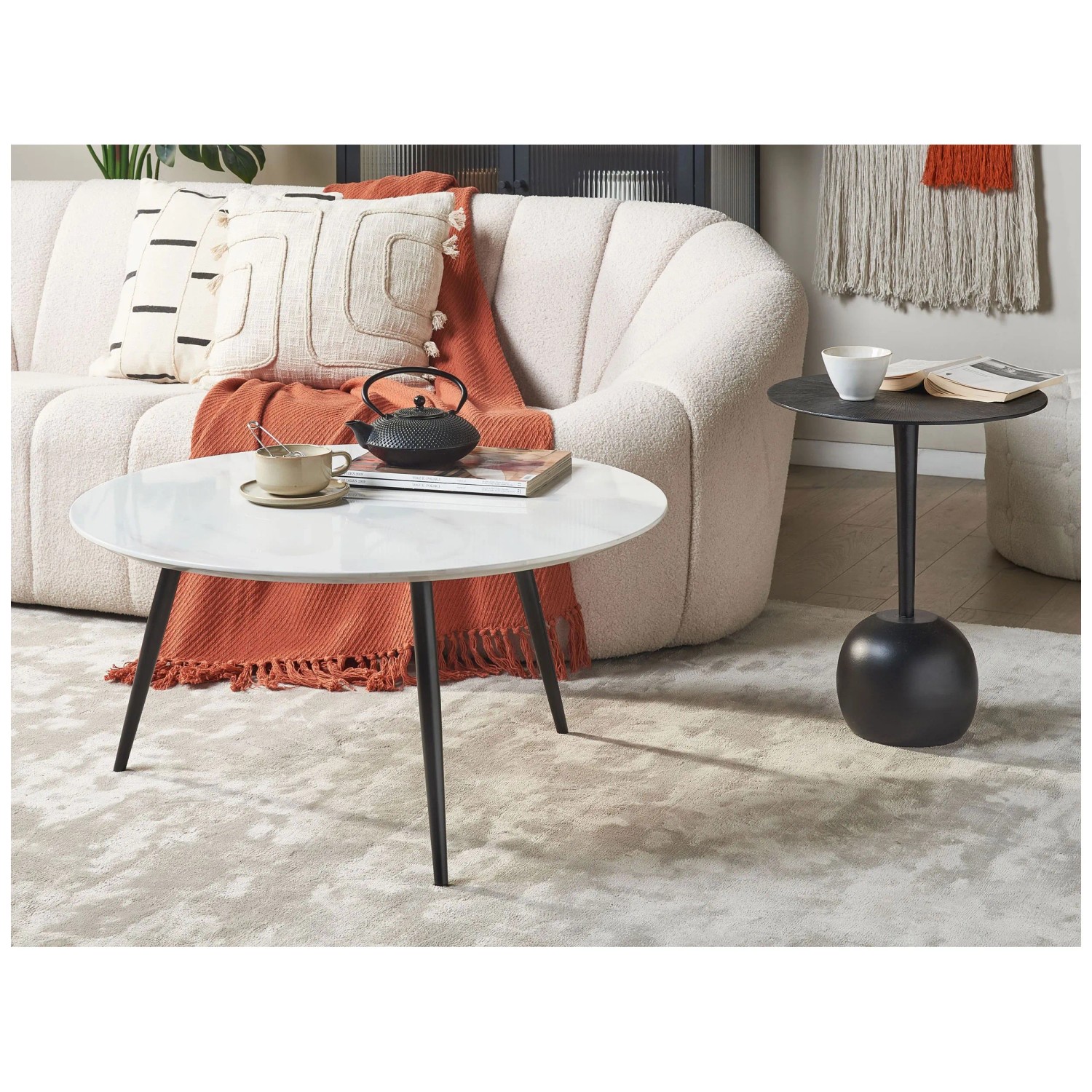 Elegantes Couchtisch Rund Weiss Ikea Bild