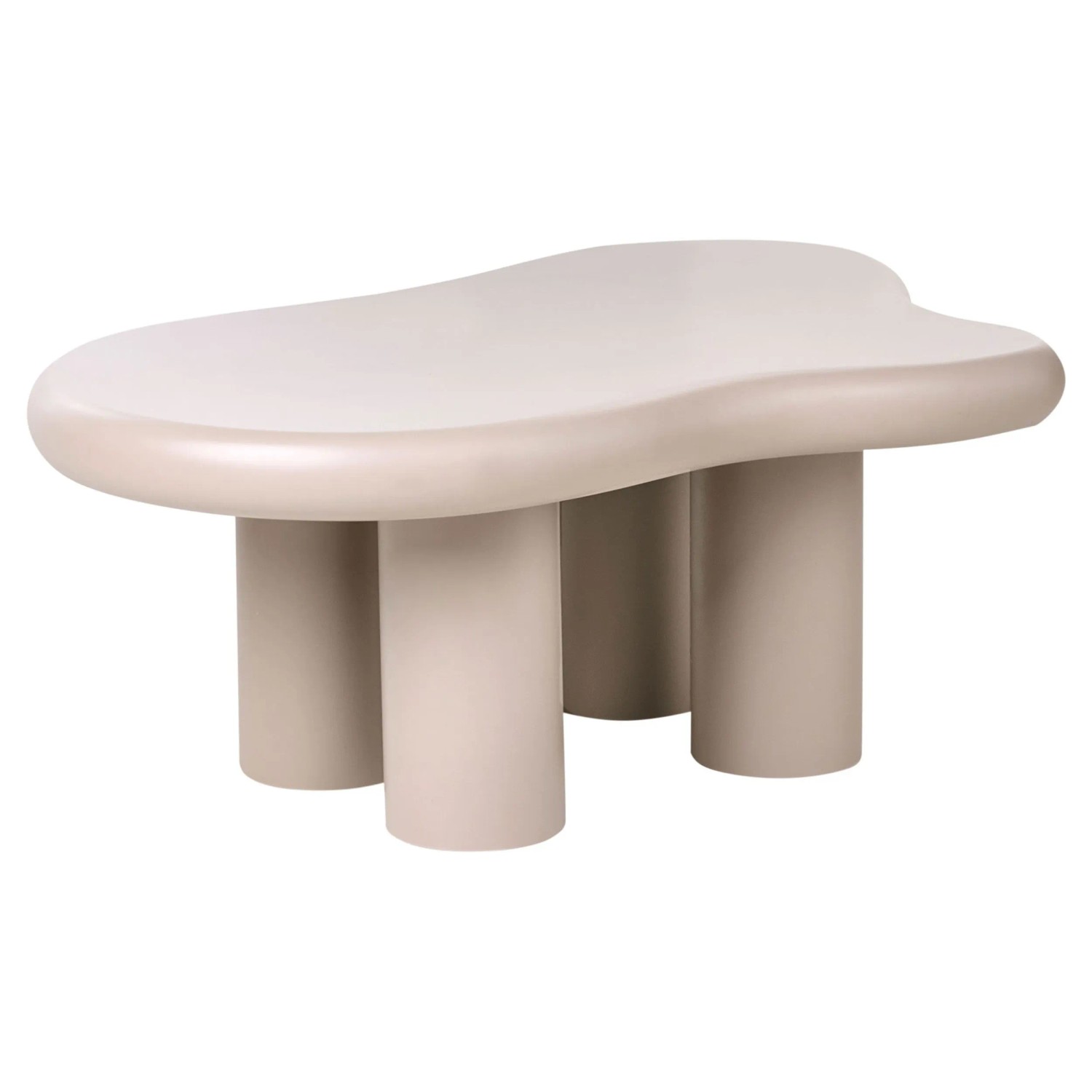Beliani Tavolino Ondle in MDF color taupe 40 x 70 x 100 cm