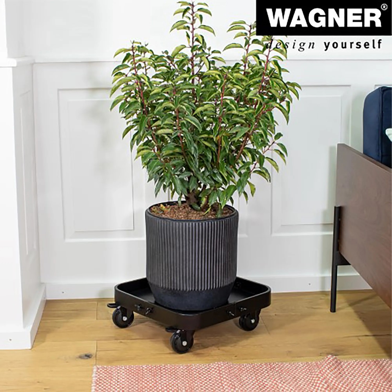 Wagner® Pflanzenroller GH 0816 ausziehbar Metall Schwarz (HxBxT) 14 x ...