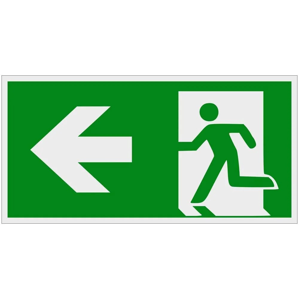 Hinweisschild Fluchtweg Pfeil nach links 30 x 15 cm kaufen bei OBI