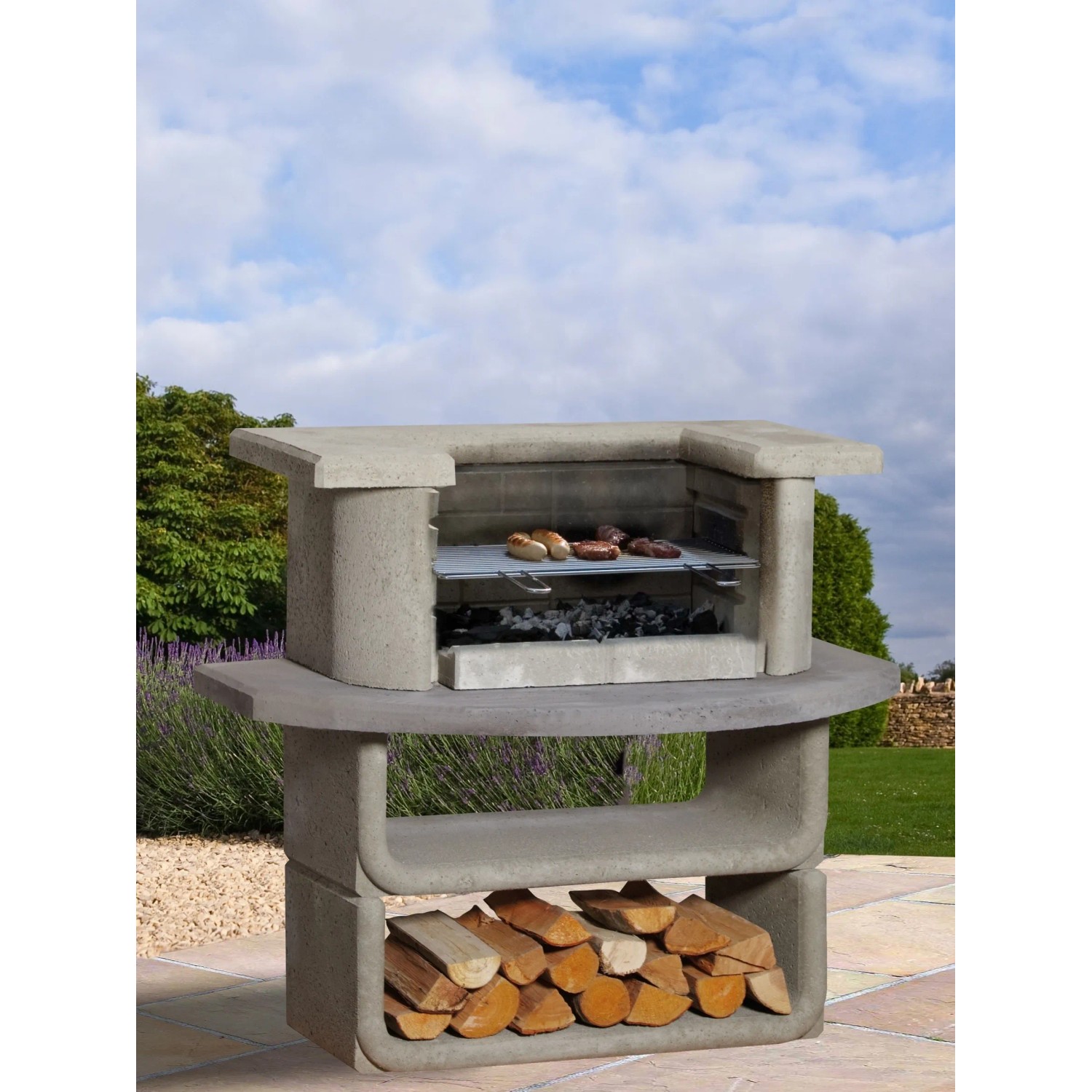 Buschbeck Buschbeck Barbecue Kingston Béton Gris anthracite