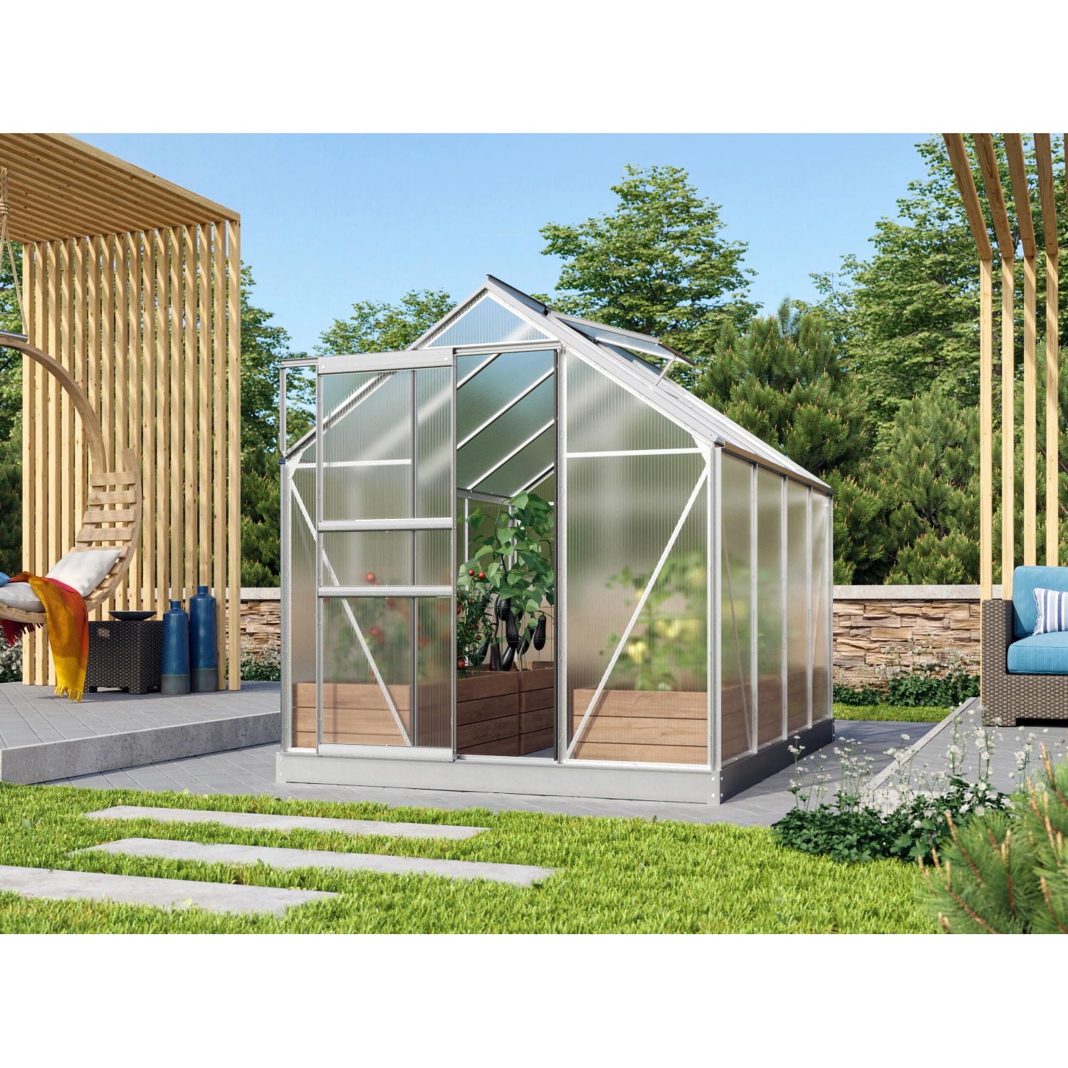 Vitavia Gewächshaus Venus 5000 Hohlkammern 6 mm / 195 x 257 cm
