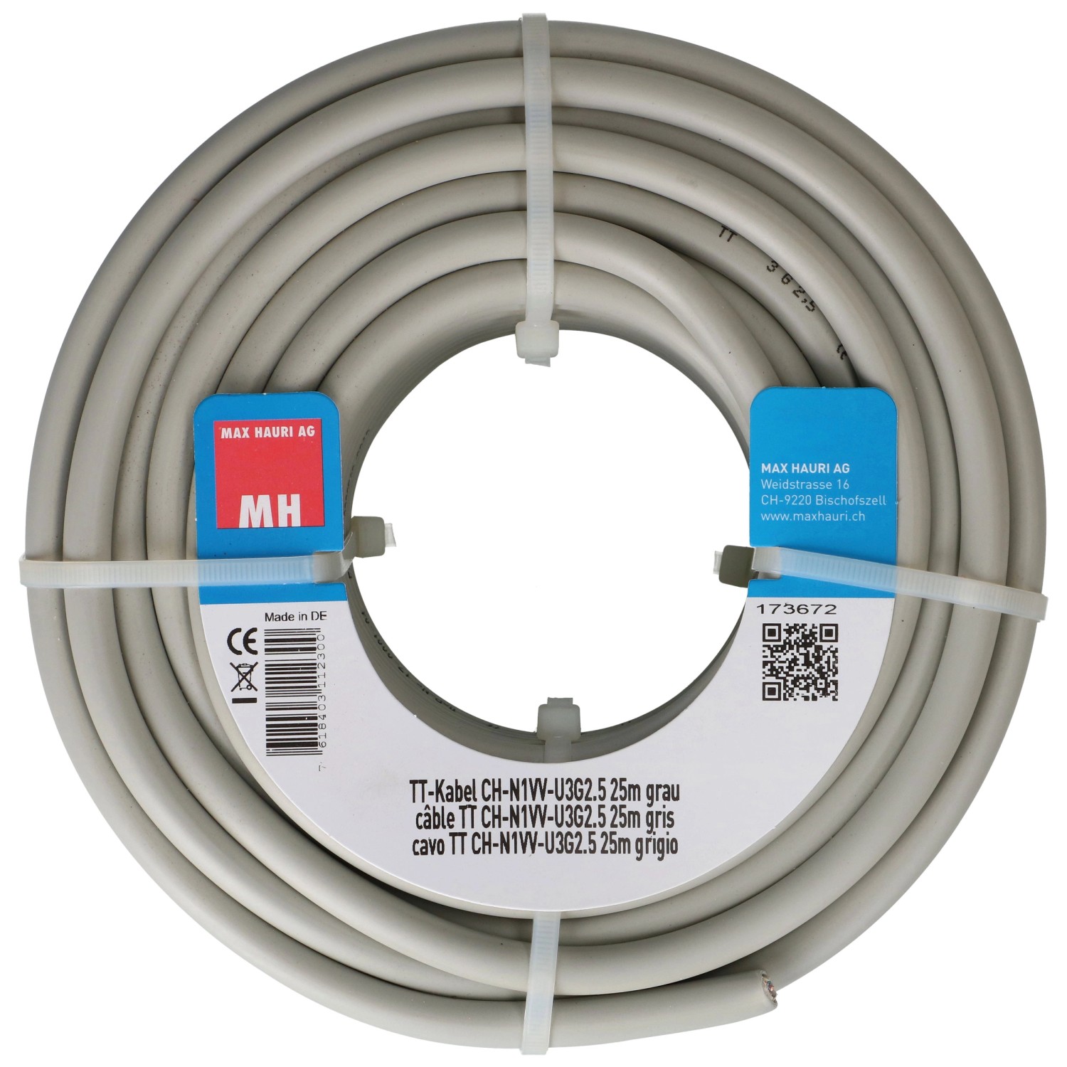TT-Kabel CH-N1VV-U Grau 3 x 2,5 mm² Länge 25 m kaufen bei OBI