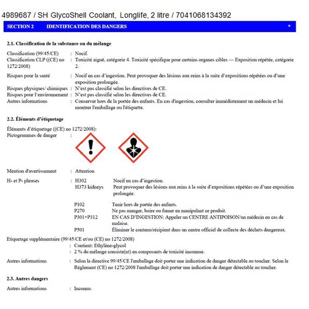 Shell Glycoshell Coolant Longlife 2 l kaufen bei OBI
