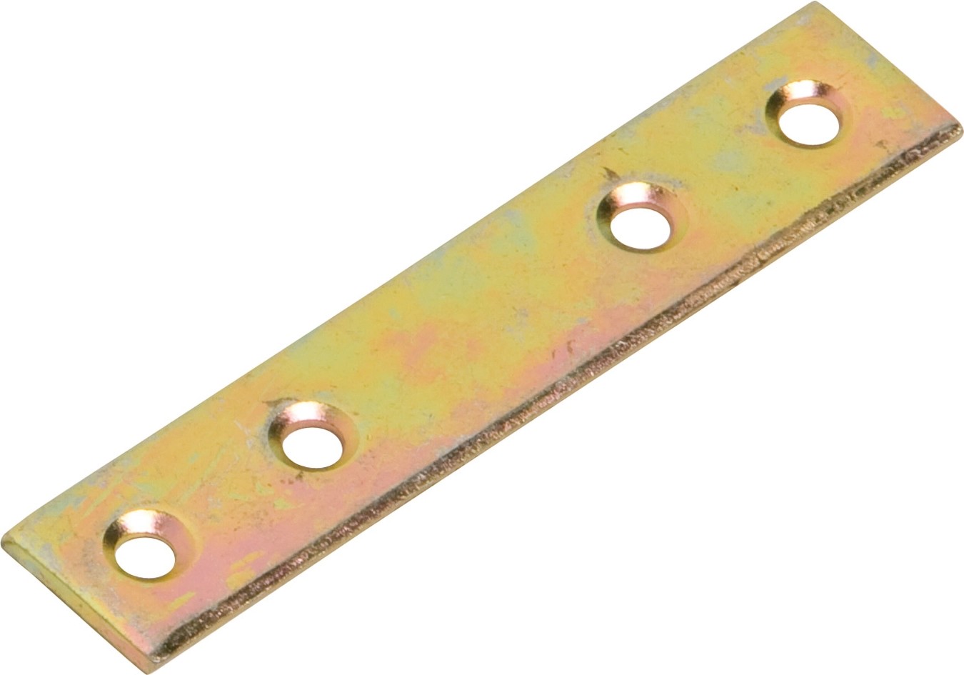Support de fixation plat galvanisé Jaune 75 x 15 mm