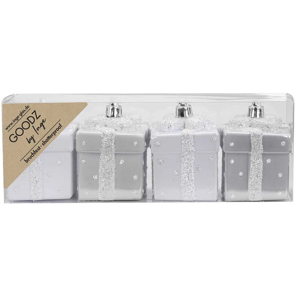 Geschenkbox-Anhänger Kunststoff Weiss 6,5 cm / 4 Stk. kaufen bei OBI