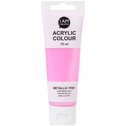I Am Creative Acrylfarbe Metallic Pink Tube 75 ml kaufen bei OBI