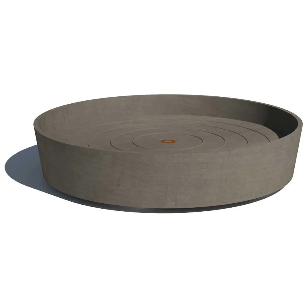 Soucoupe avec roulettes Taupe Ø 42 cm