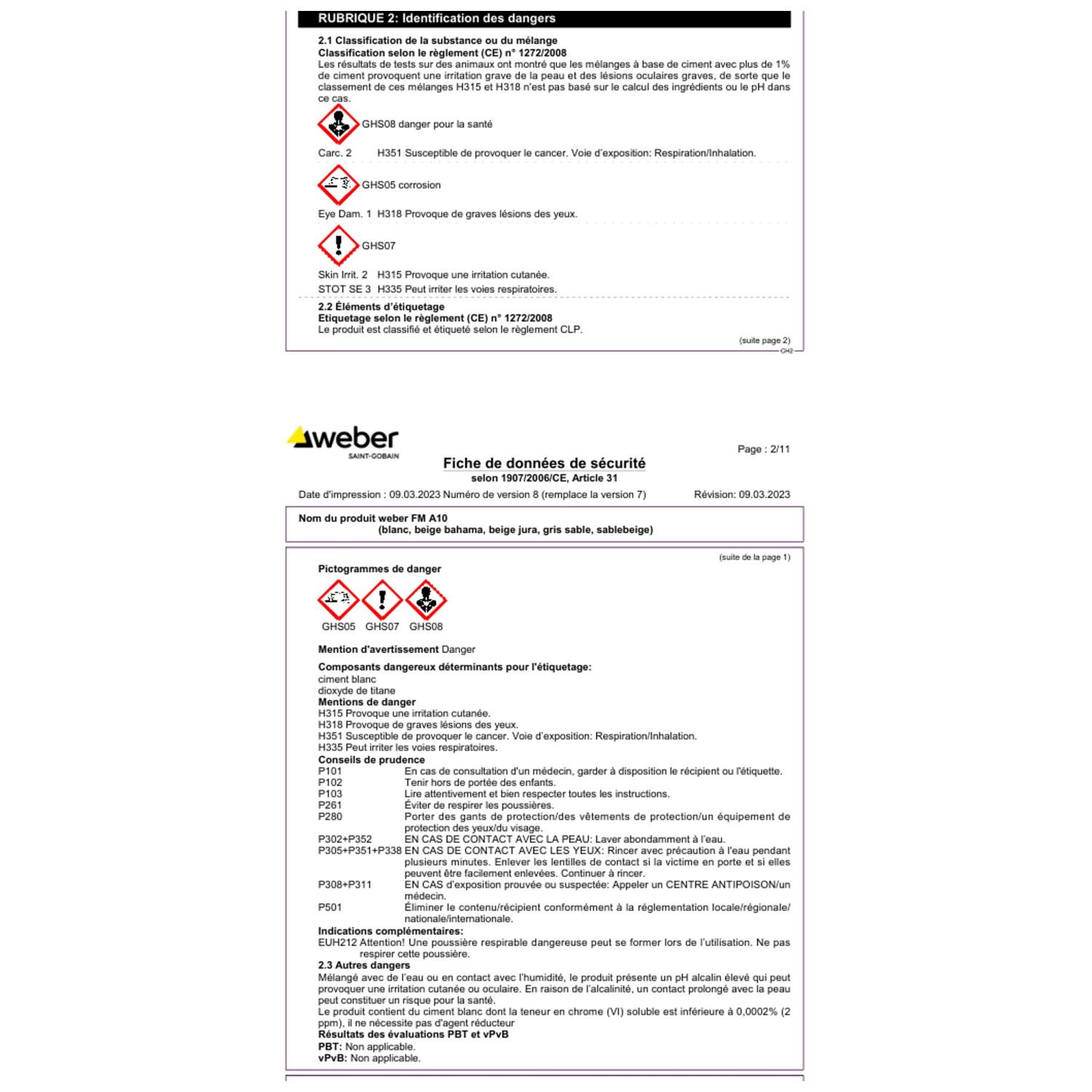 Saint-Gobain Weber Fein- und Breitfugenmörtel FM A10 Bahamabeig 3 kg ...