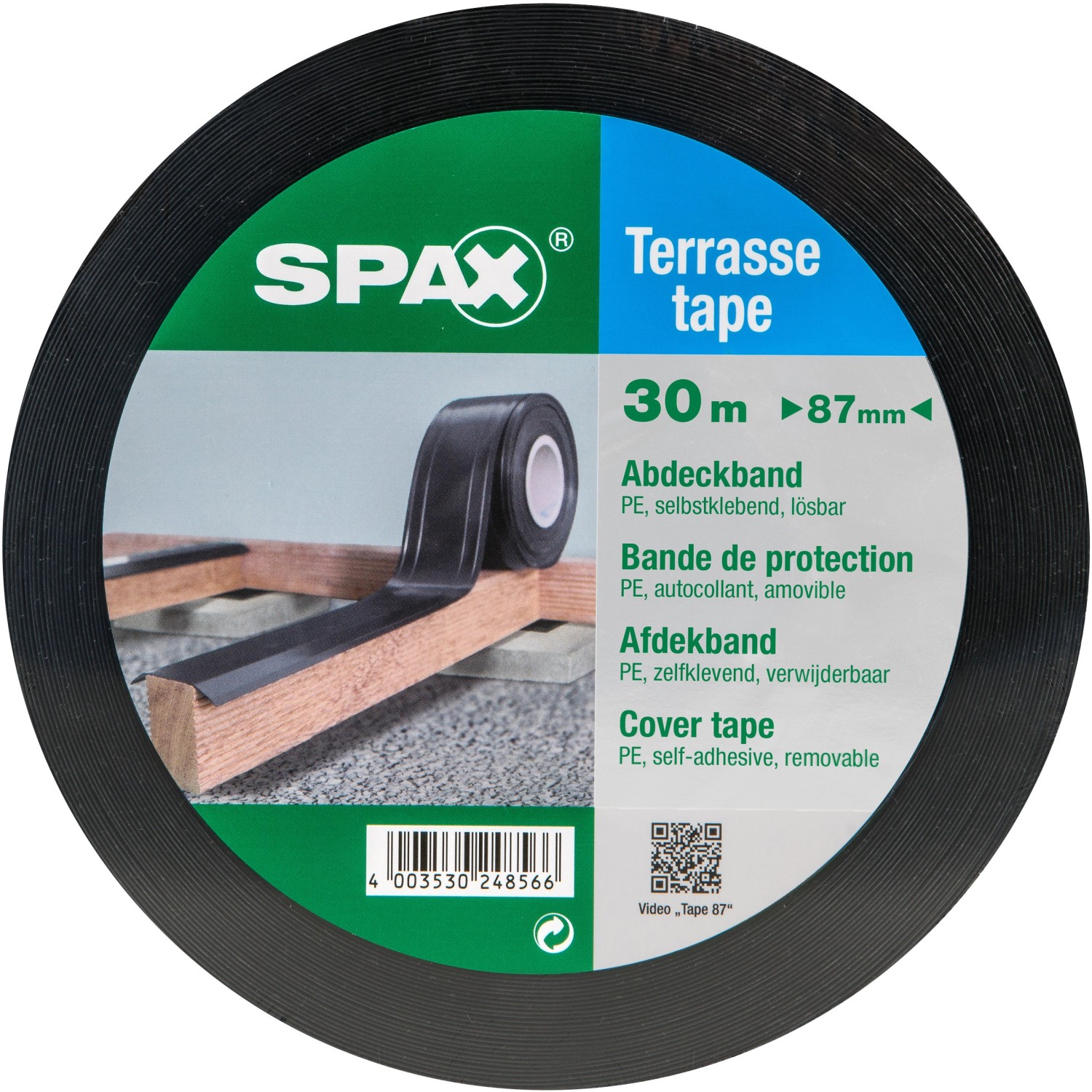 Spax Terrassen-Abdeckband Tape 87 PE selbstklebend 87 mm x 30 m kaufen ...