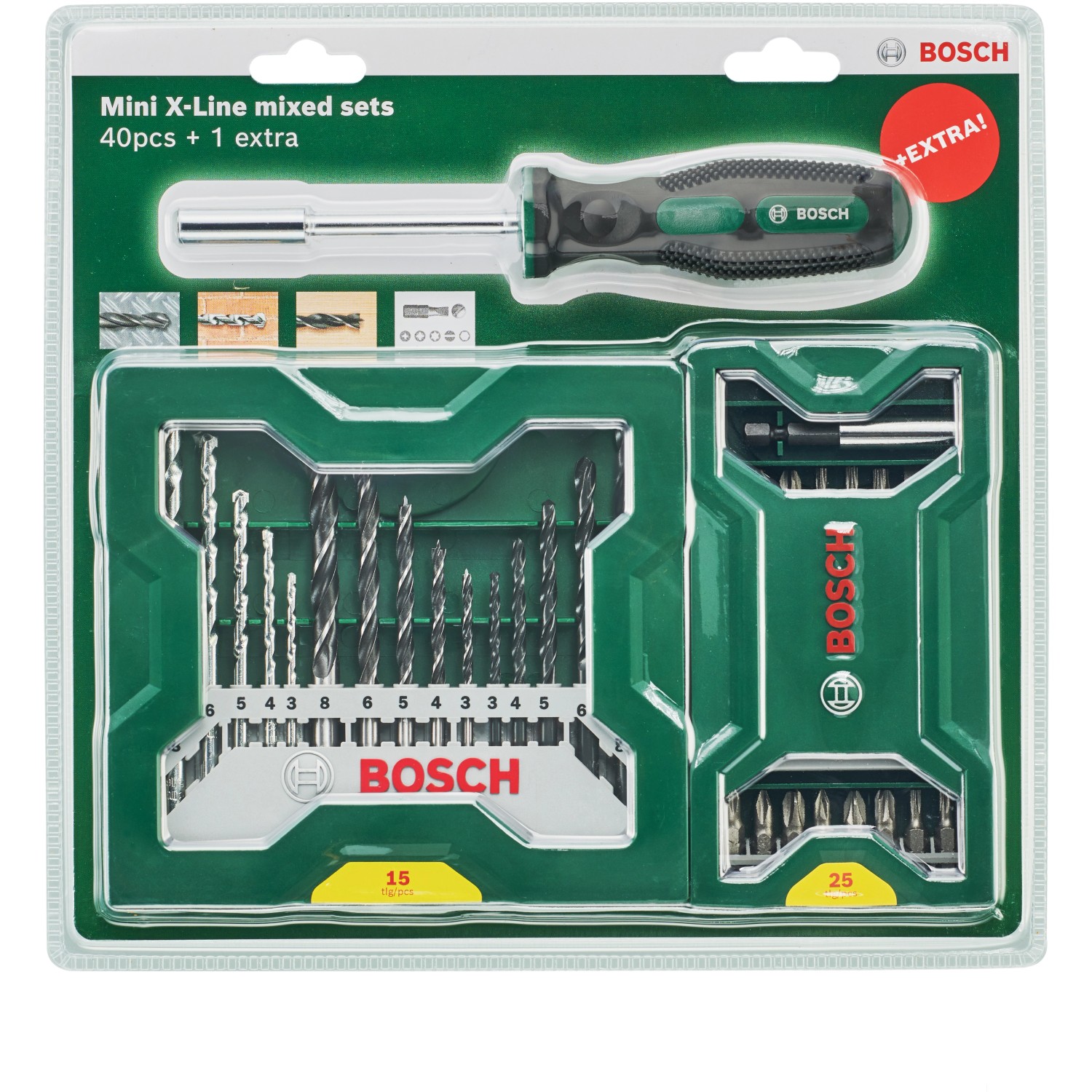 Bosch Bohrer- und Schrauberbit-Doppel-Set Mini-X-Line 41-tlg. kaufen bei OBI