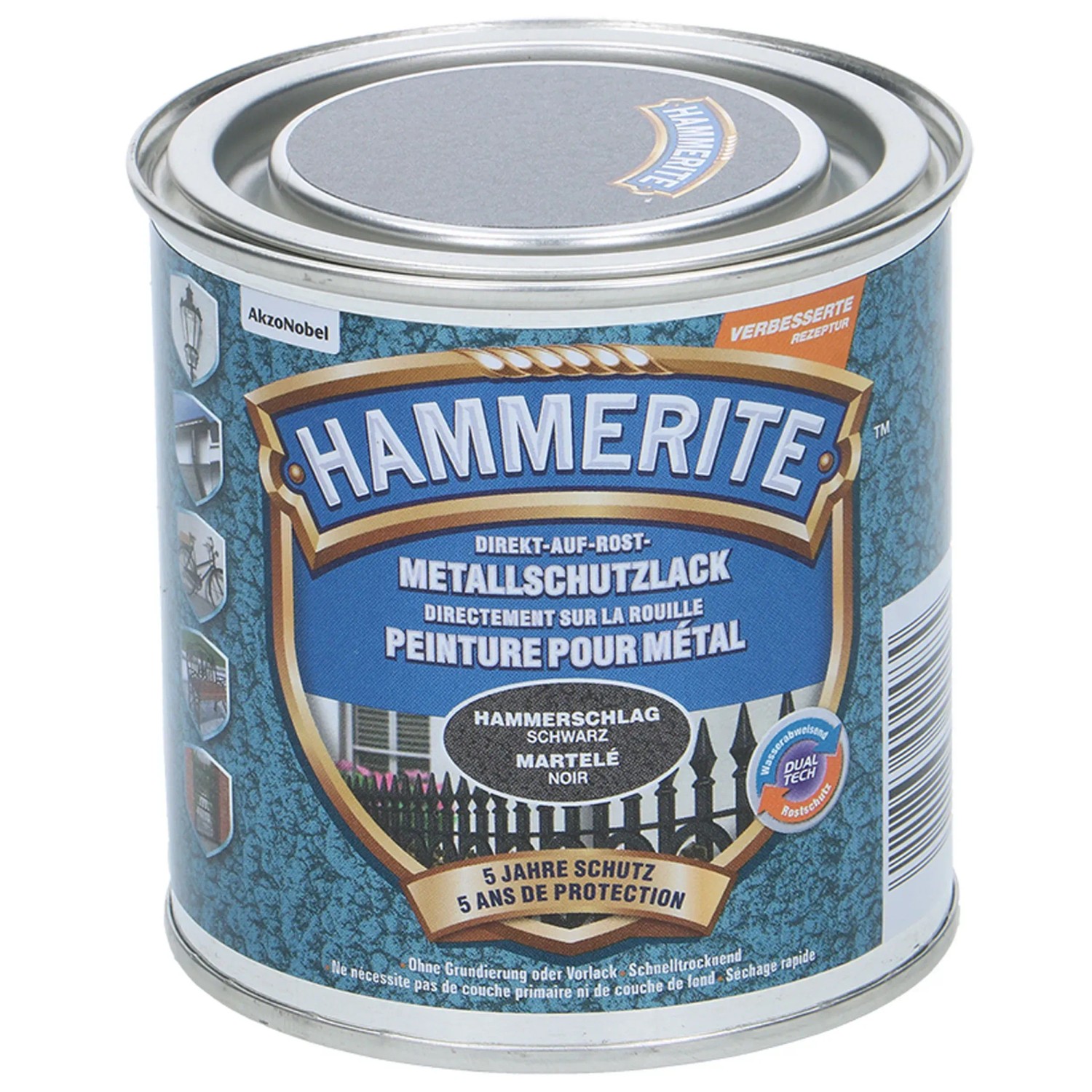 Metall-Schutzlack Hammerschlag Schwarz 250 ml
