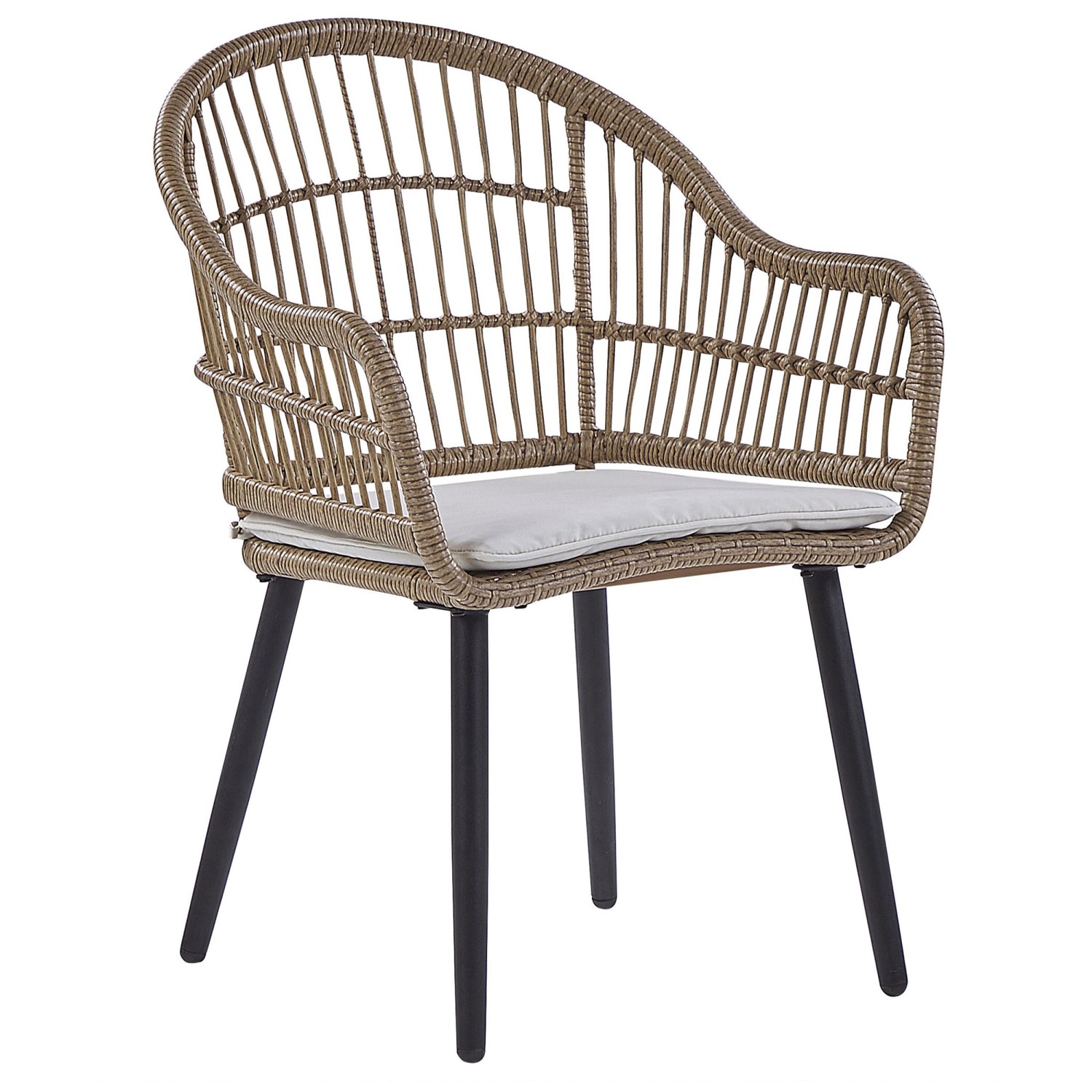 Beliani Gartenmöbel Set mit 6 Stühlen Aliano II Rattan Beige kaufen bei OBI