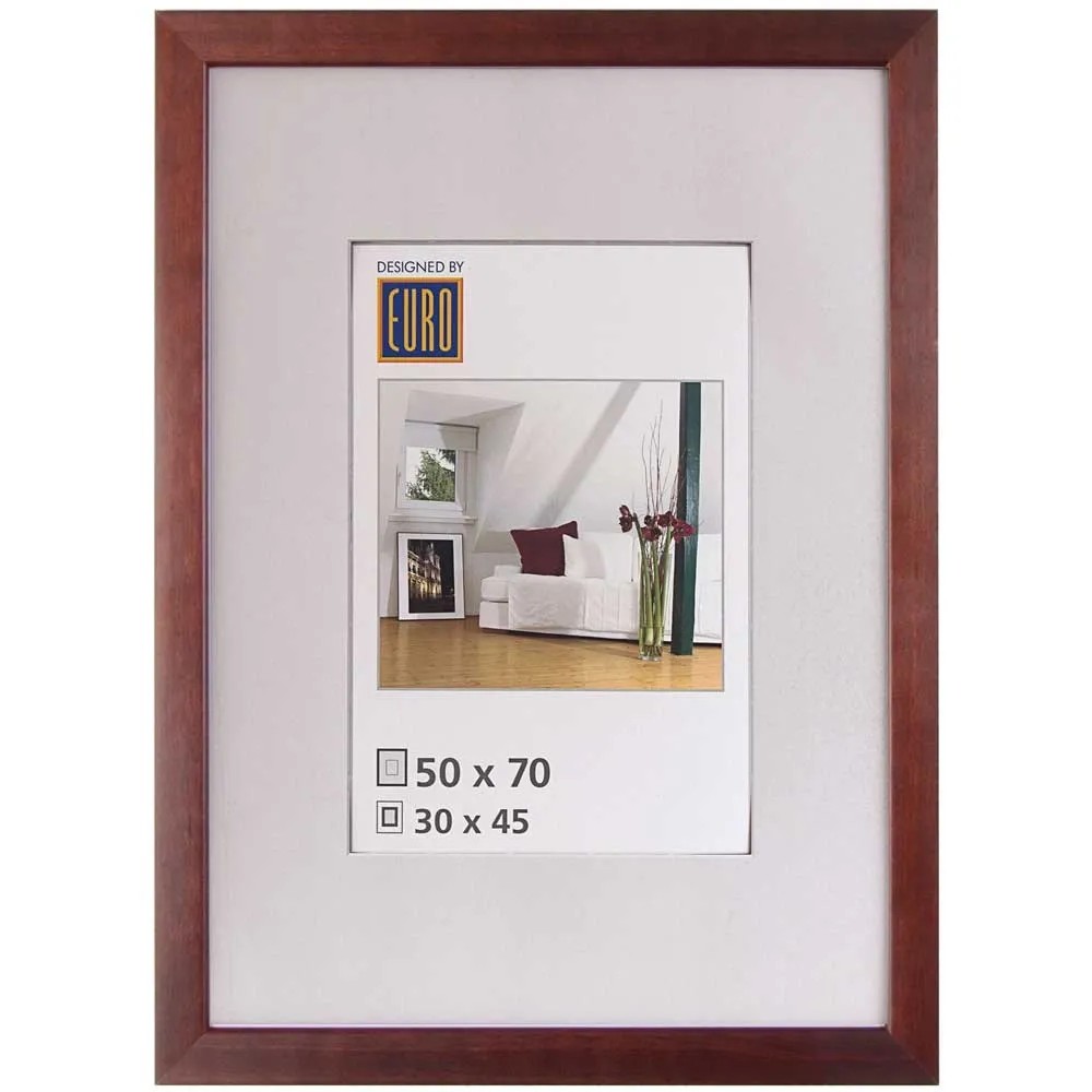 Bilderrahmen HR3 Holz Mahagoni 50 x 70 cm