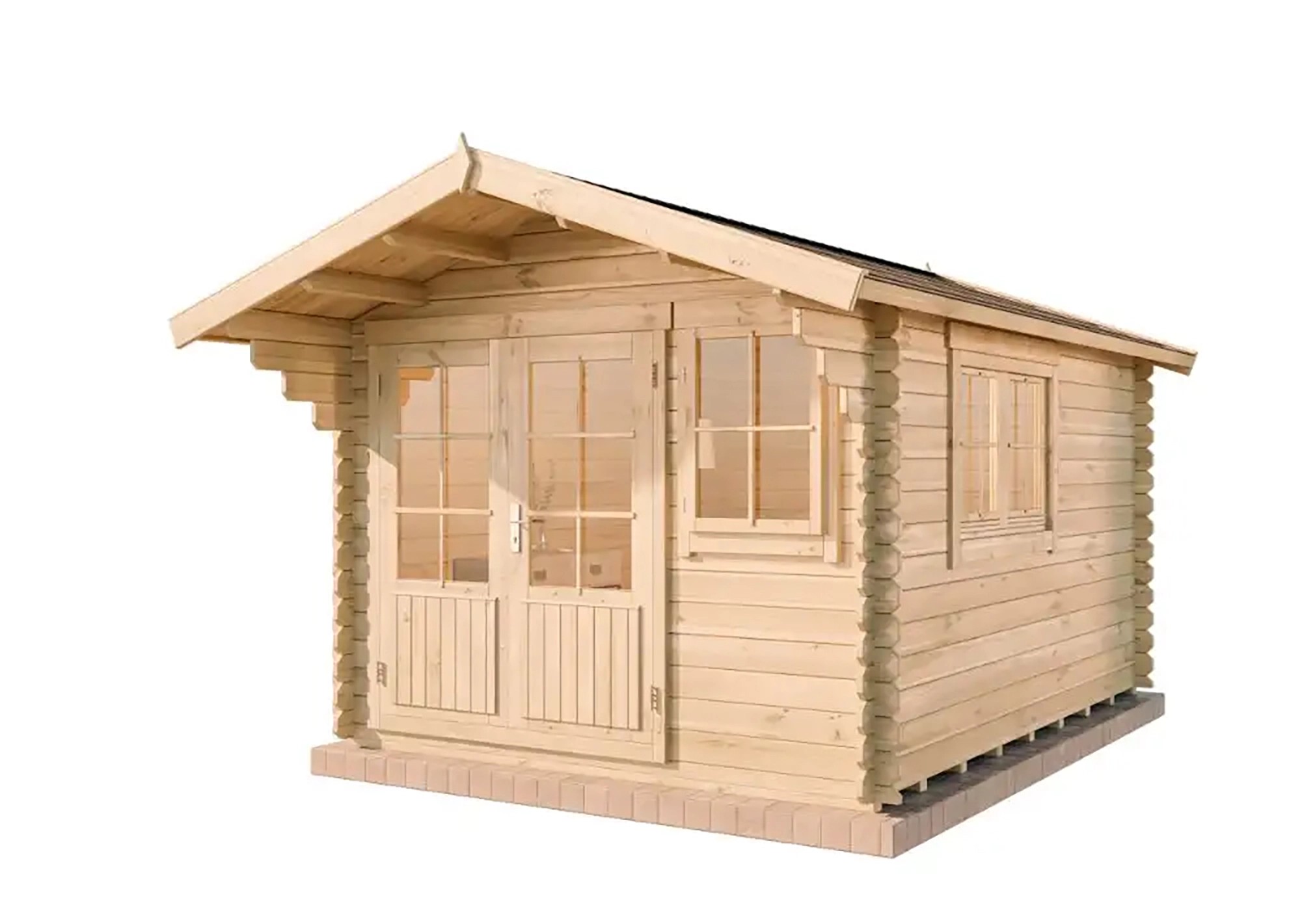 Alpholz Gartenhaus Gabriel-34 Holz imprägniert Braun (HxBxT) 250 x 358 ...