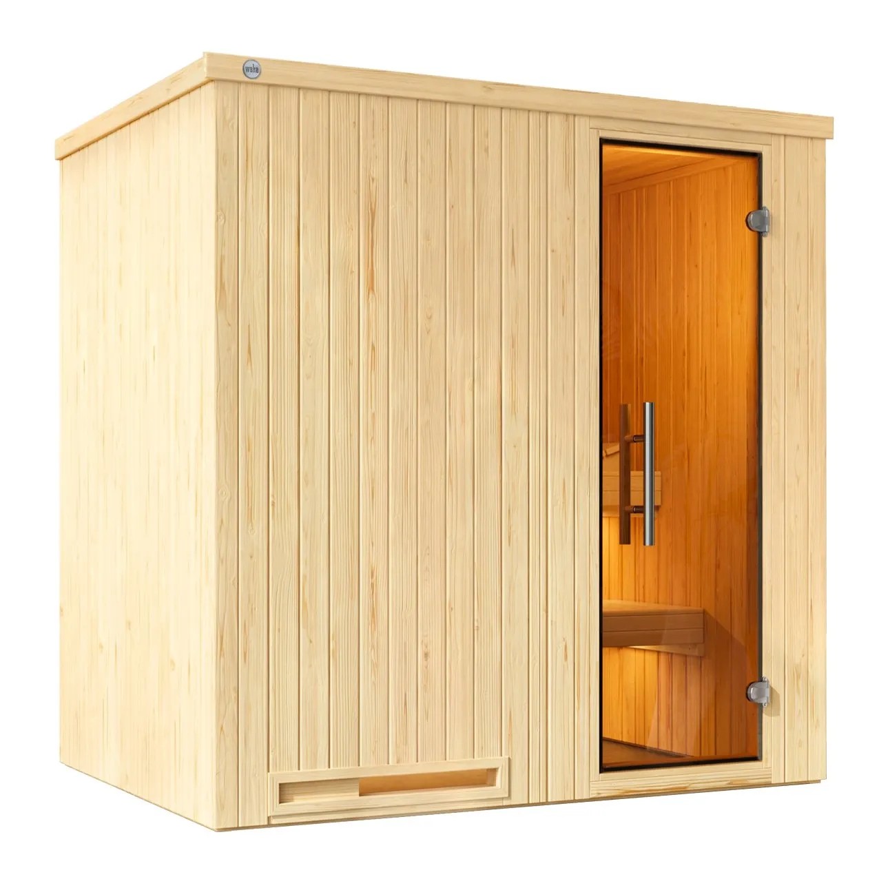 Weka Sauna modulaire Halmstad 1 Set économique porte vitrée BioS 4,5 kW