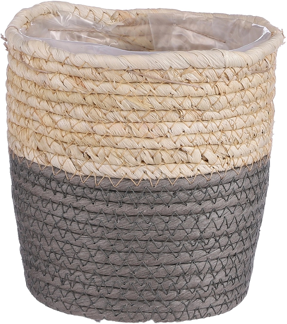 Mica Decorations Corbeille Rachel ronde Gris Ø 14 cm / H 14 cm