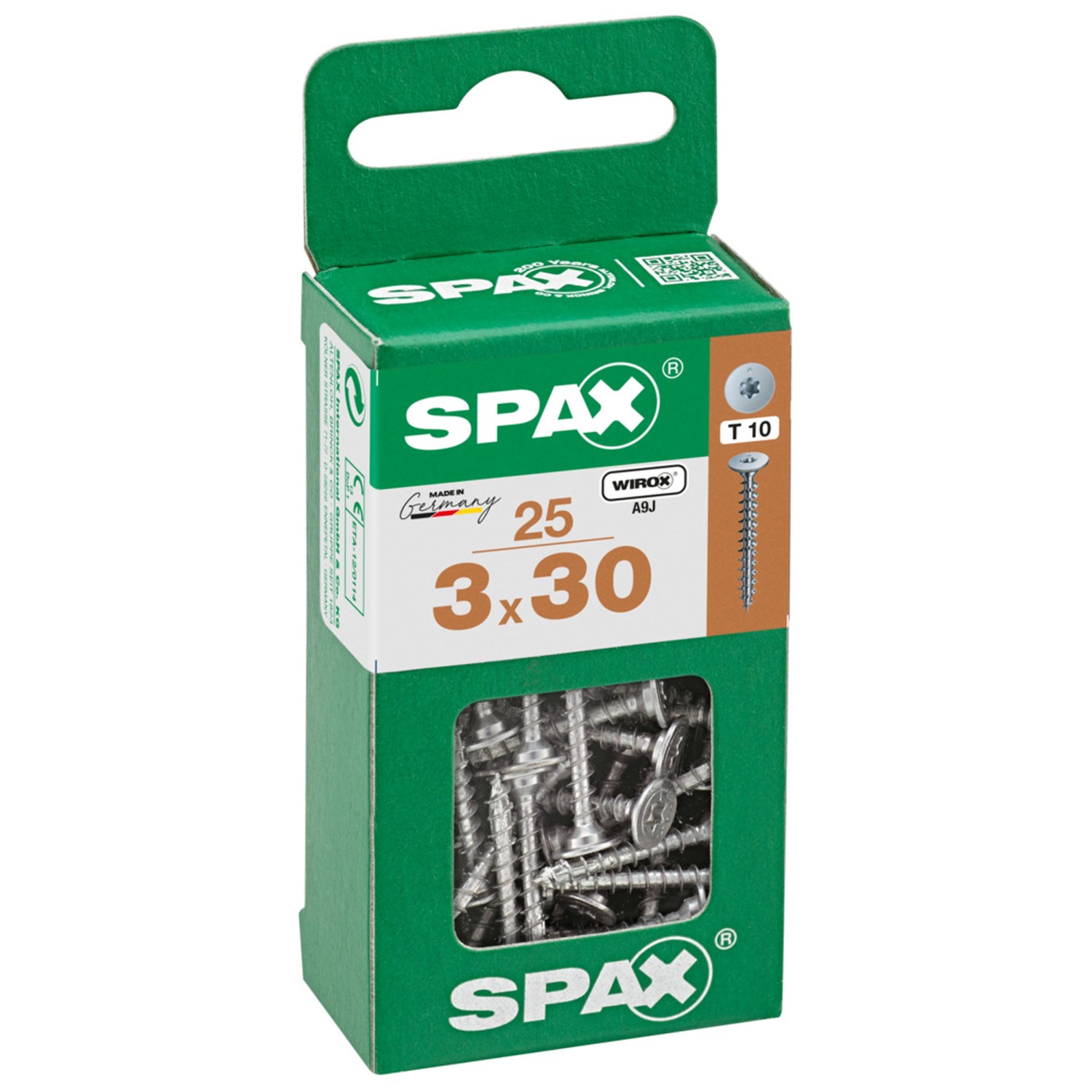 Spax Rückwandkopfschraube TRX Wirox Vollgewinde 3 x 30 mm / 25 Stk ...